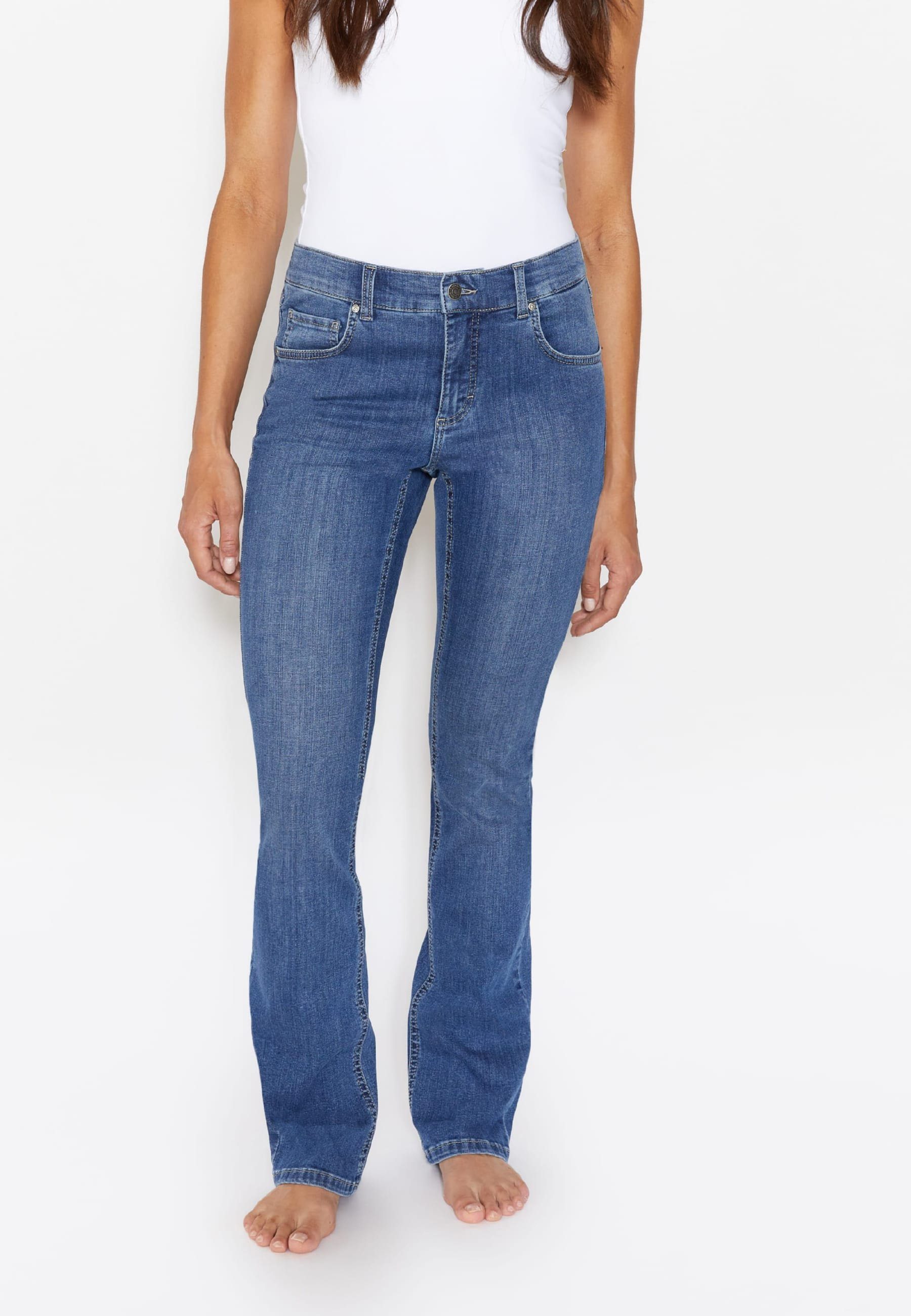 ANGELS Bootcut-Jeans Jeans Leni mit authentsichem Denim