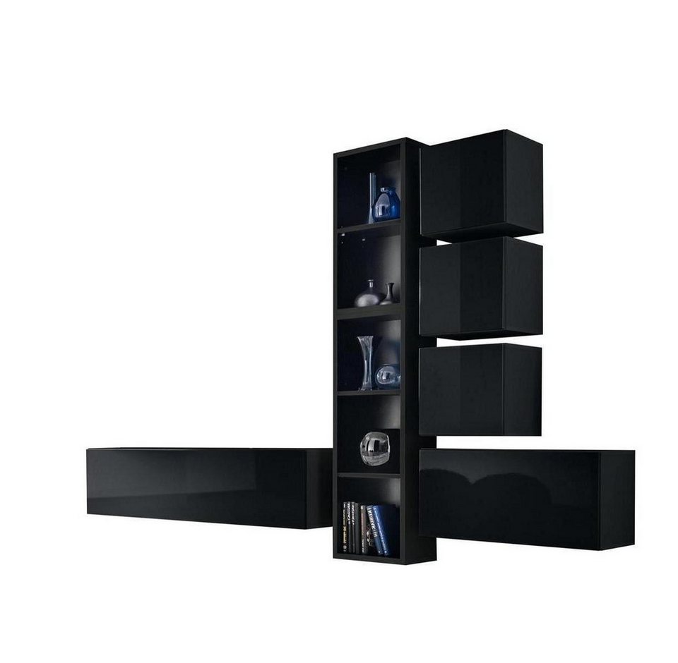 Xlmoebel Wohnzimmer Set Schwarz Wohnzimmermöbel Set Vitrinenschrank