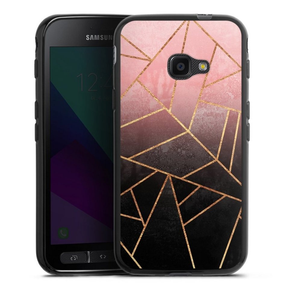 Deindesign Handyhülle Pink And Black Stone Samsung Galaxy Xcover 4s