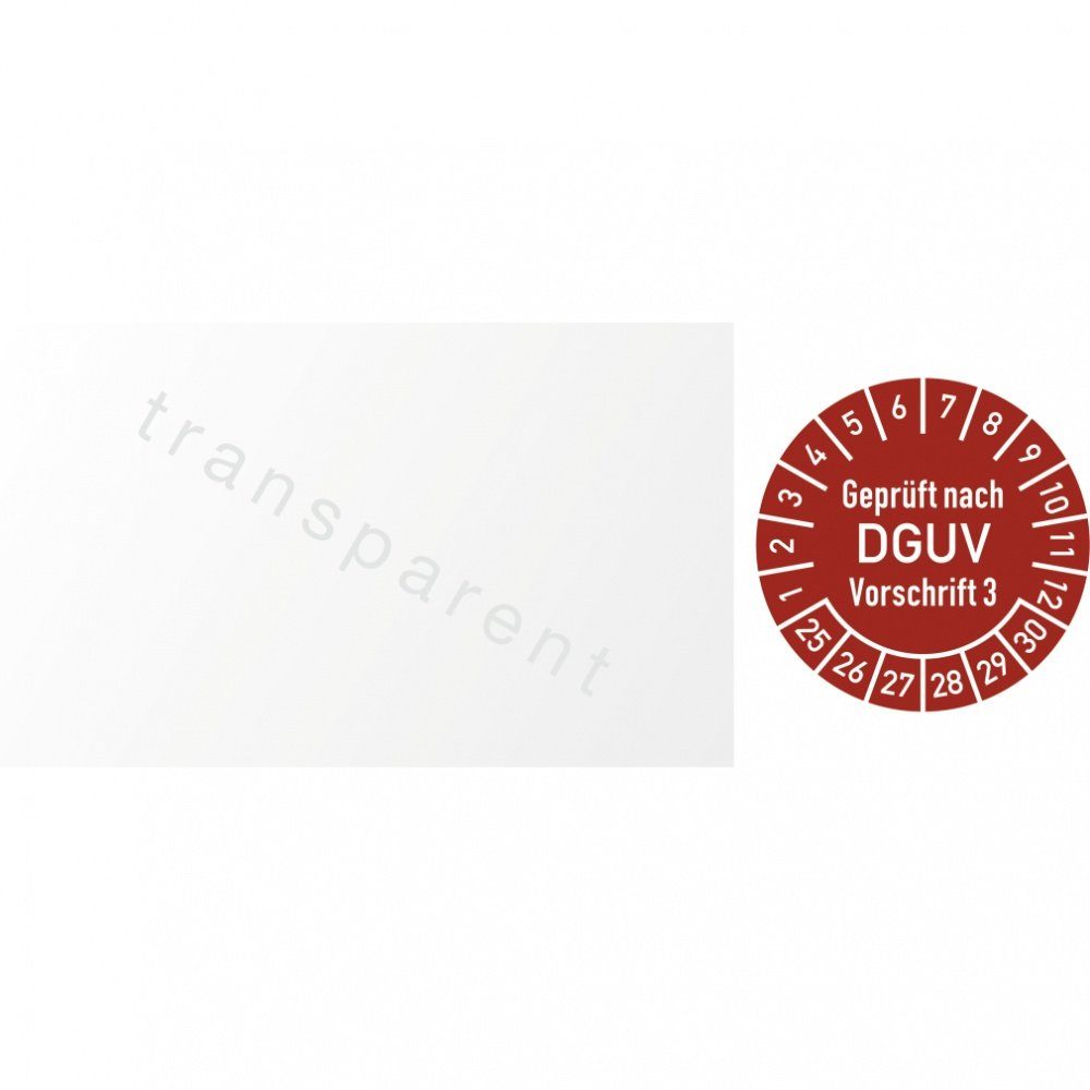 Dreifke Hinweisschild Kabelprüfplakette Geprüft...DGUV Vorschr. 3, 2025-2030, Folie, 50x20mm
