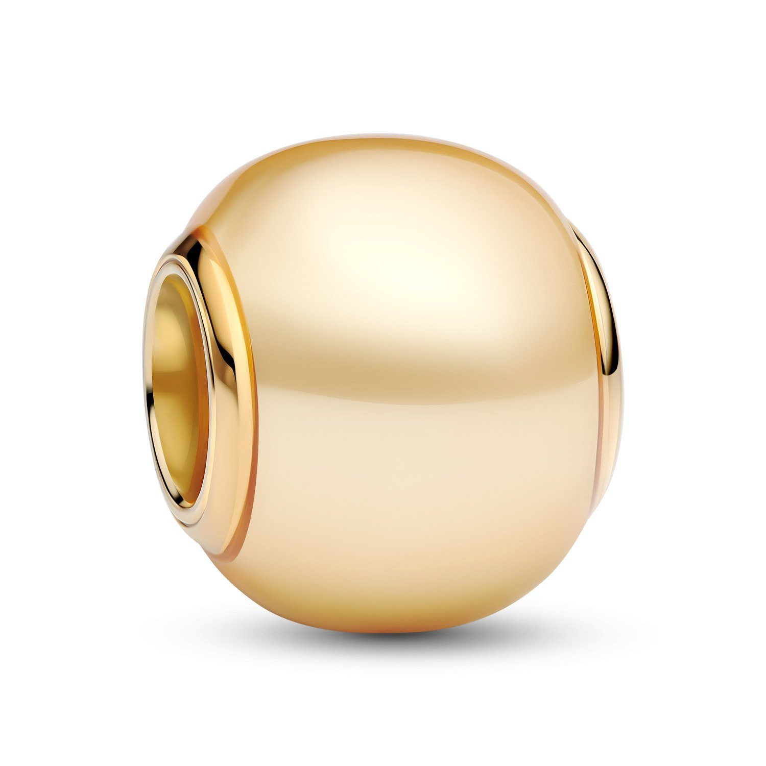 Pandora Runder Anhänger 763781C01 Charm Goldfarbene Perle, Stein: Perle