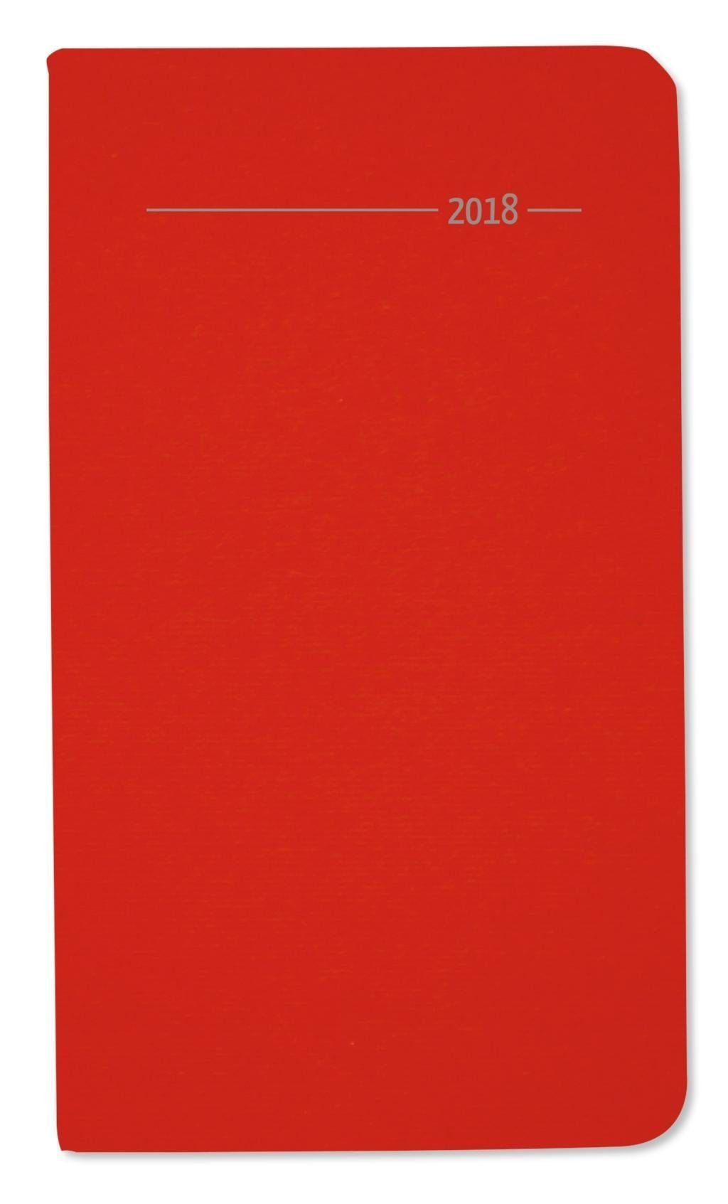 Alpha Edition Taschenkalender Taschenkalender Silk Line Ruby 2018