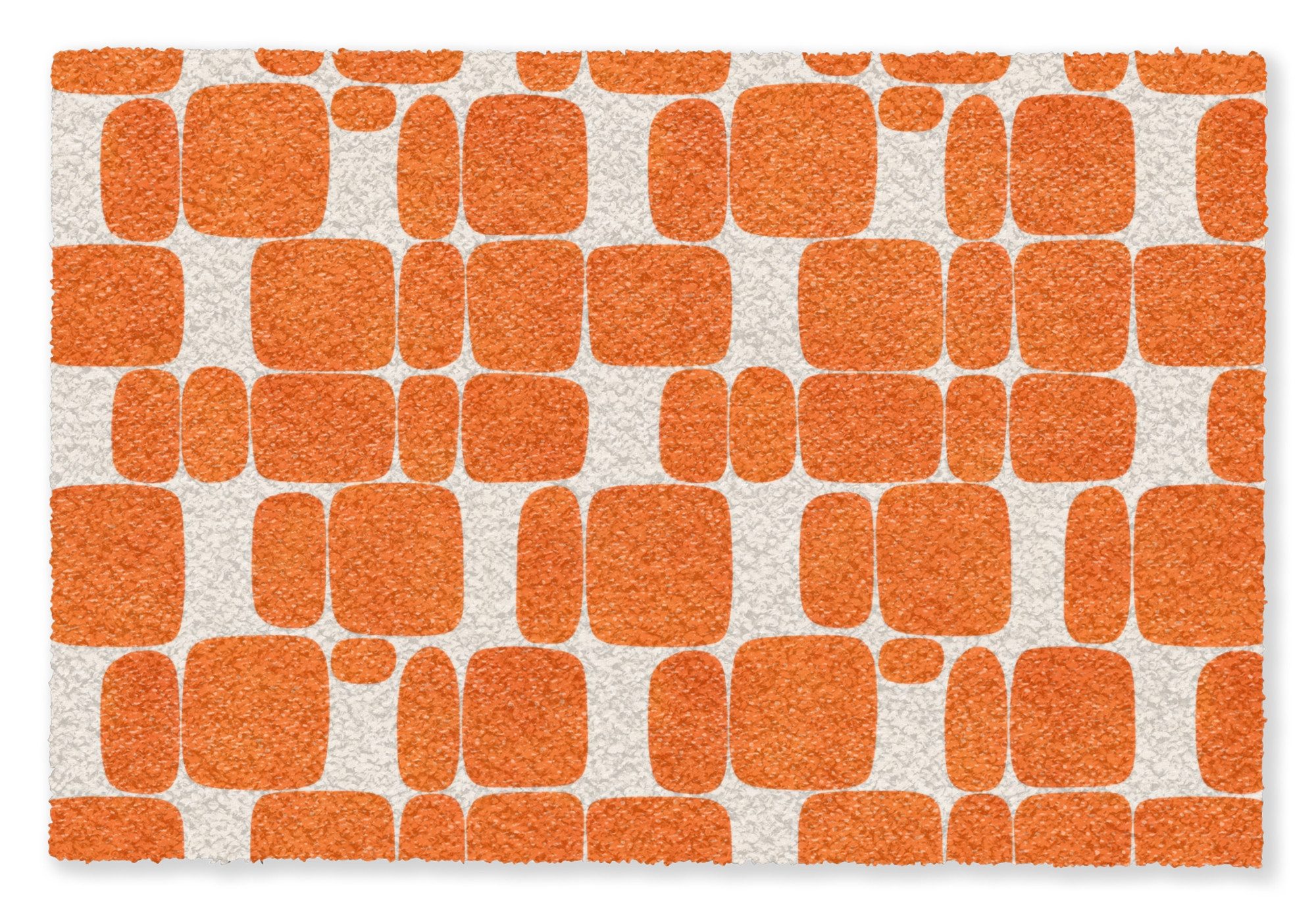 MuchoWow Fußmatte Muster - Retro - Orange, Rechteckig, innen ...