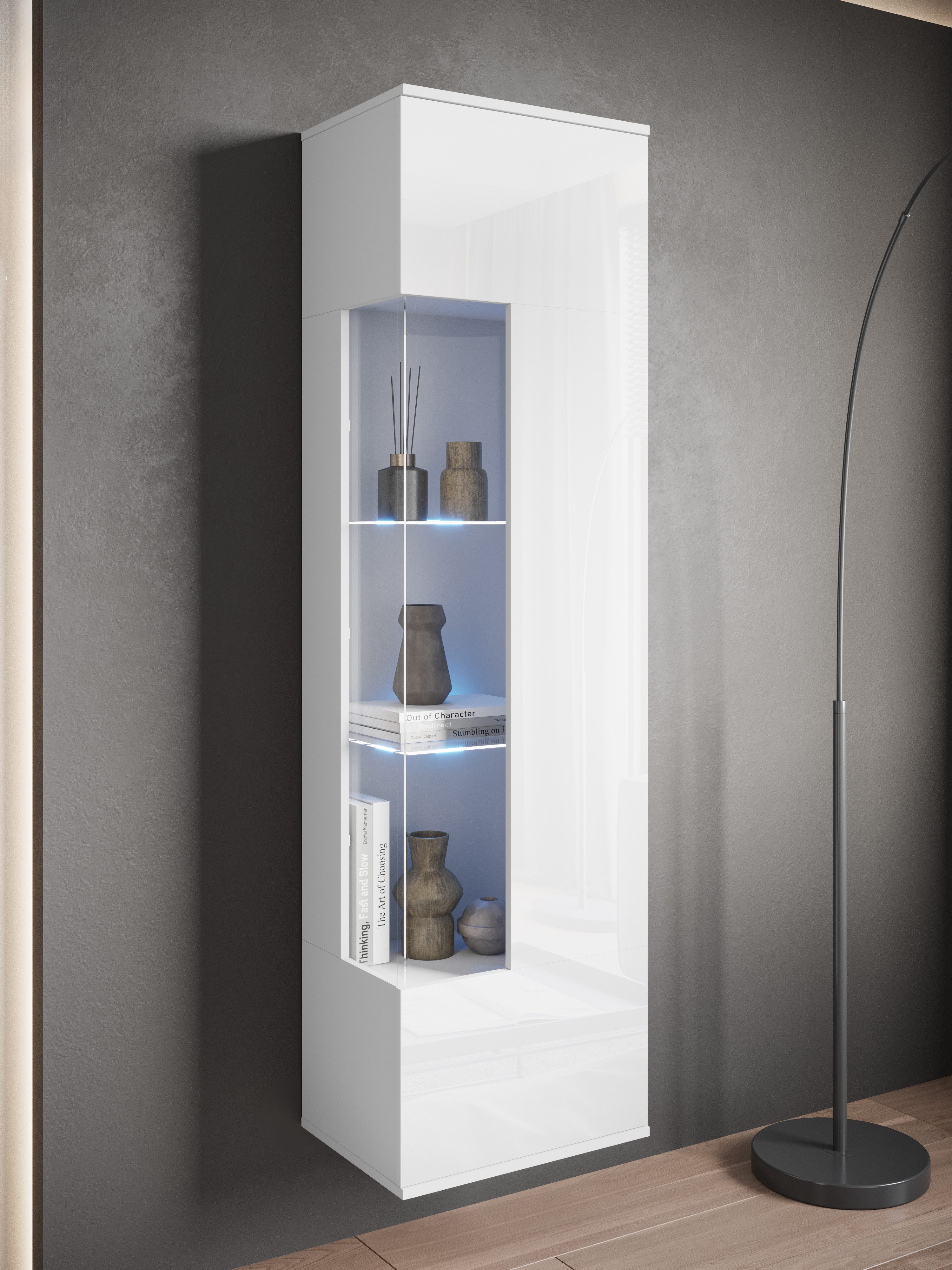Vitrine Hochglanz Wei
