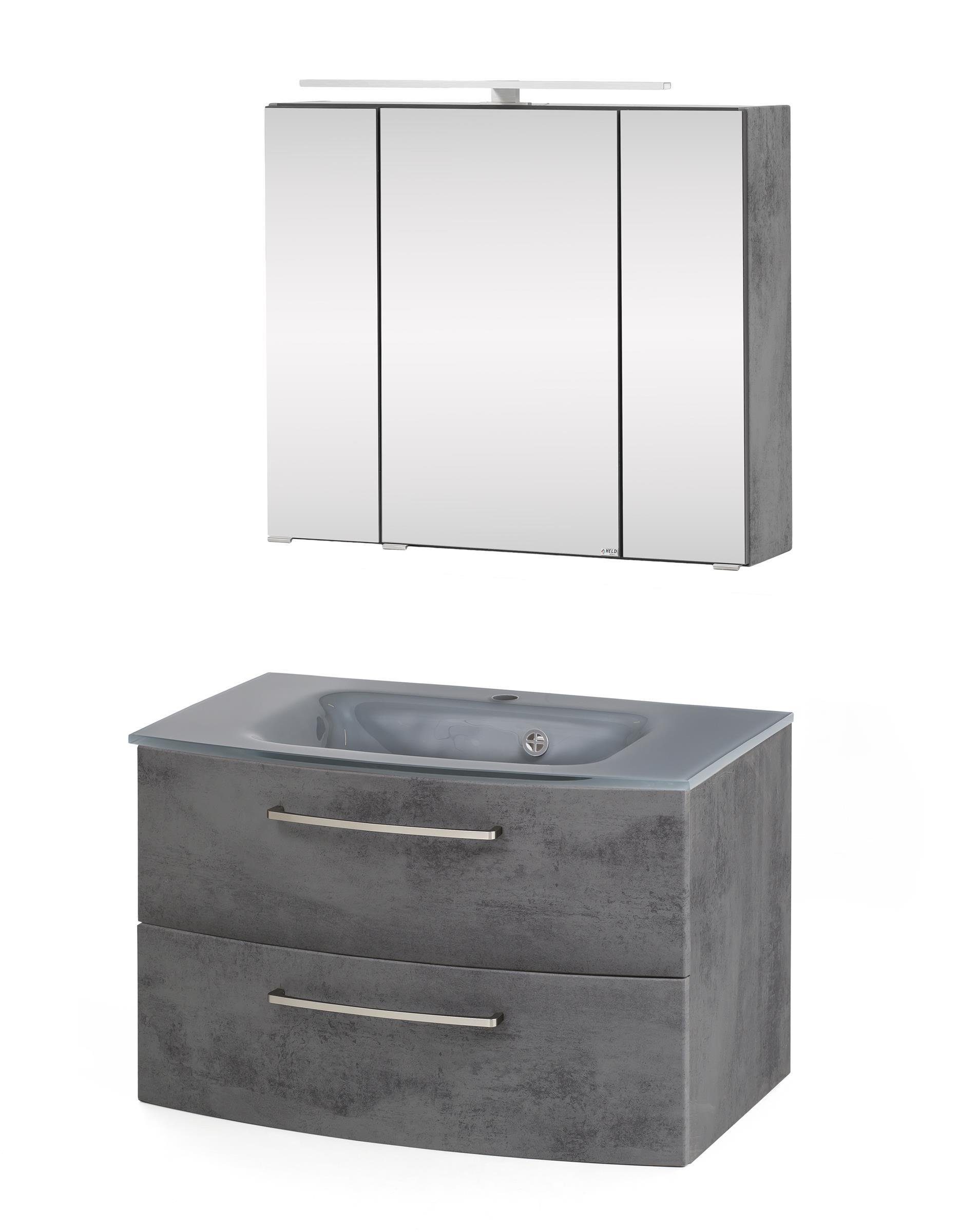 Möbelando Badezimmer Set Stockholm 80 X 200 X 49 Cm Bht Korpus
