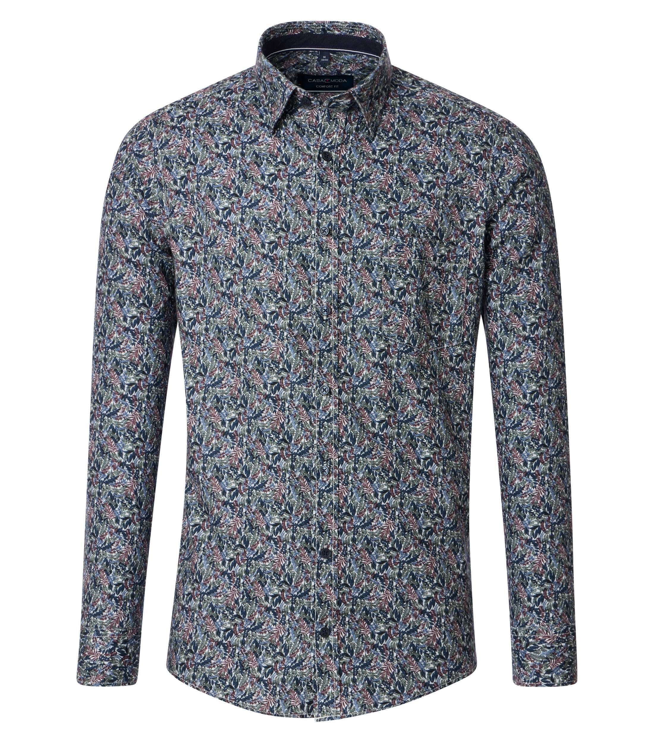Casamoda Langarmhemd Casamoda Freizeithemd Print Under Button Down Kragen