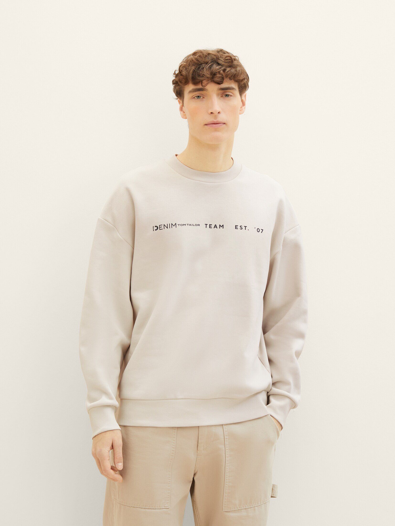Tom Tailor Denim Hoodie Relaxed Sweatshirt Mit Recyceltem Polyester