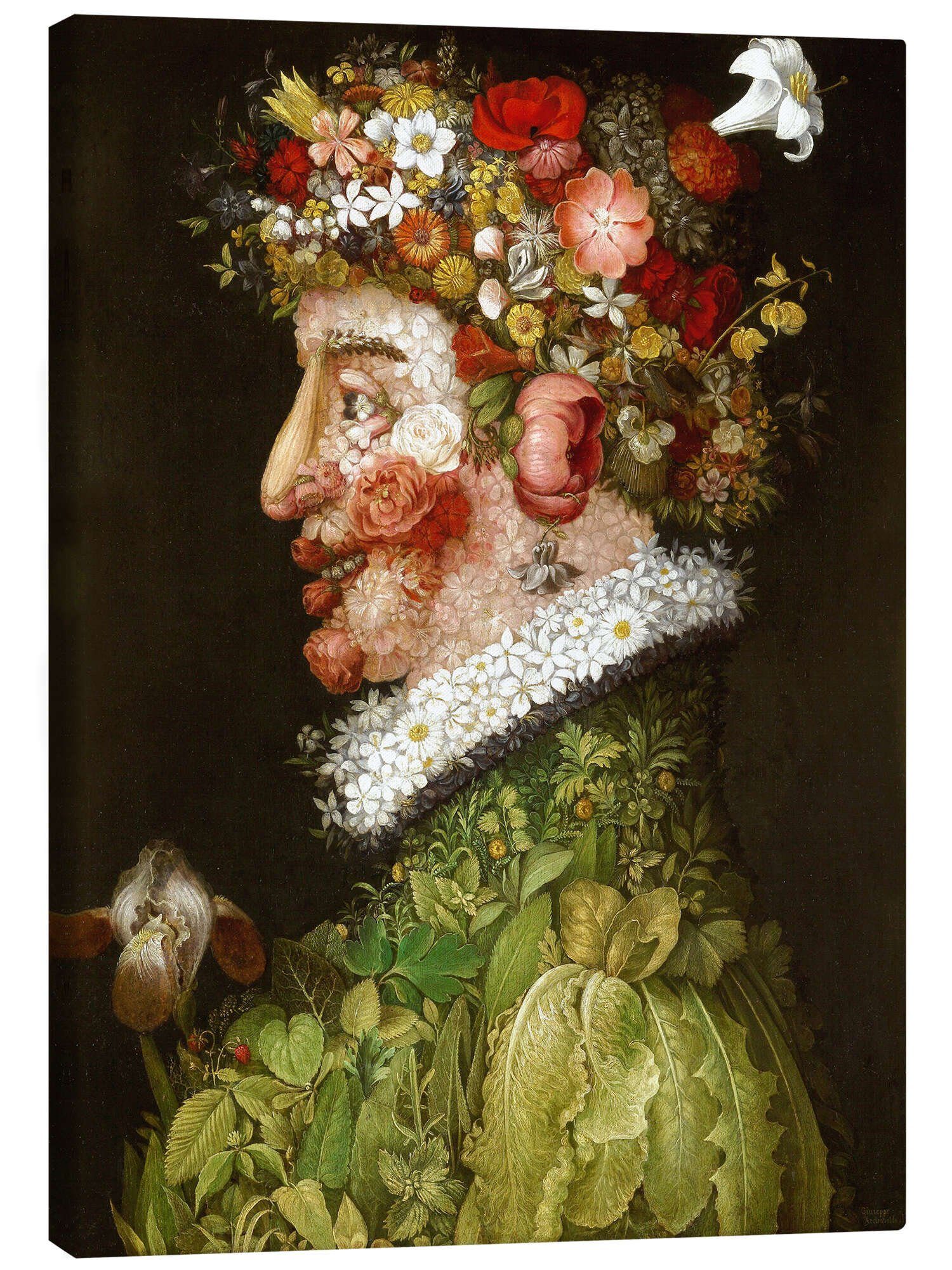 Posterlounge Leinwandbild Giuseppe Arcimboldo Der Frühling 1563