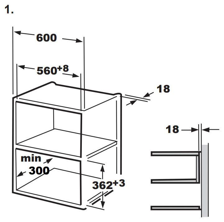 BEKO Einbau-Mikrowelle BMOB17131X, Mikrowelle, 17 l
