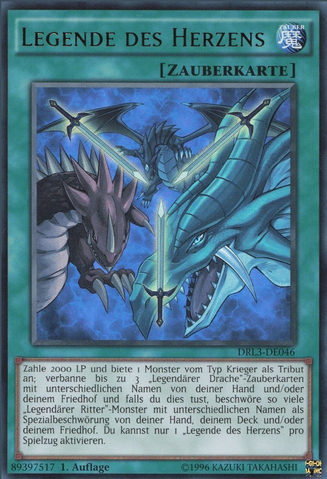 Recollectibles Sammelkarte Yugioh Karte Legende Des Herzens Yu Gi Oh