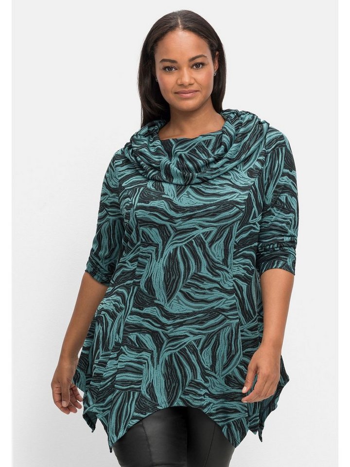 Sheego By Joe Browns Longshirt Große Größen Mit Ausbrenner Muster In A