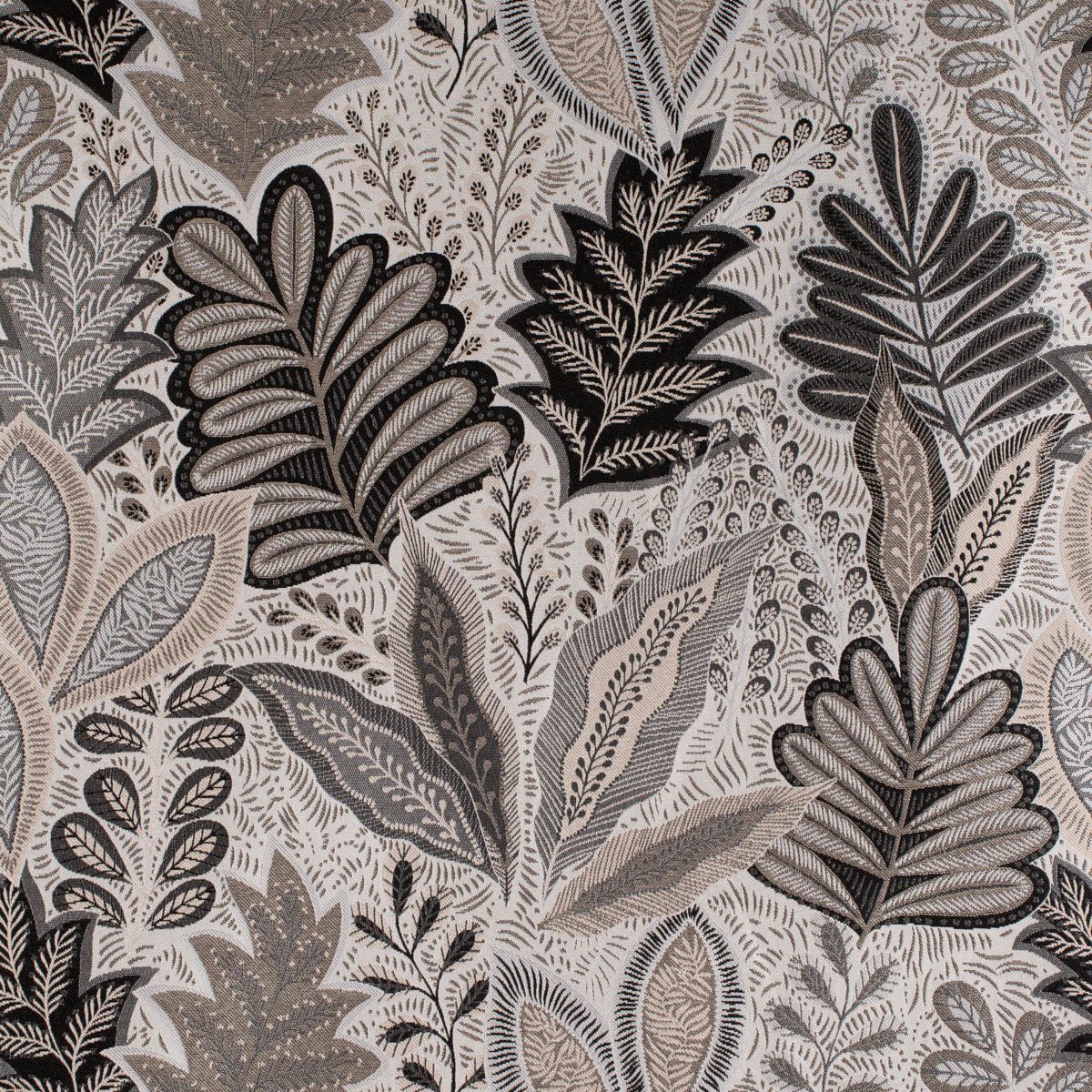 SchÖner Leben Stoff Dekostoff Jacquard Metallic Botanic Arty Blätter