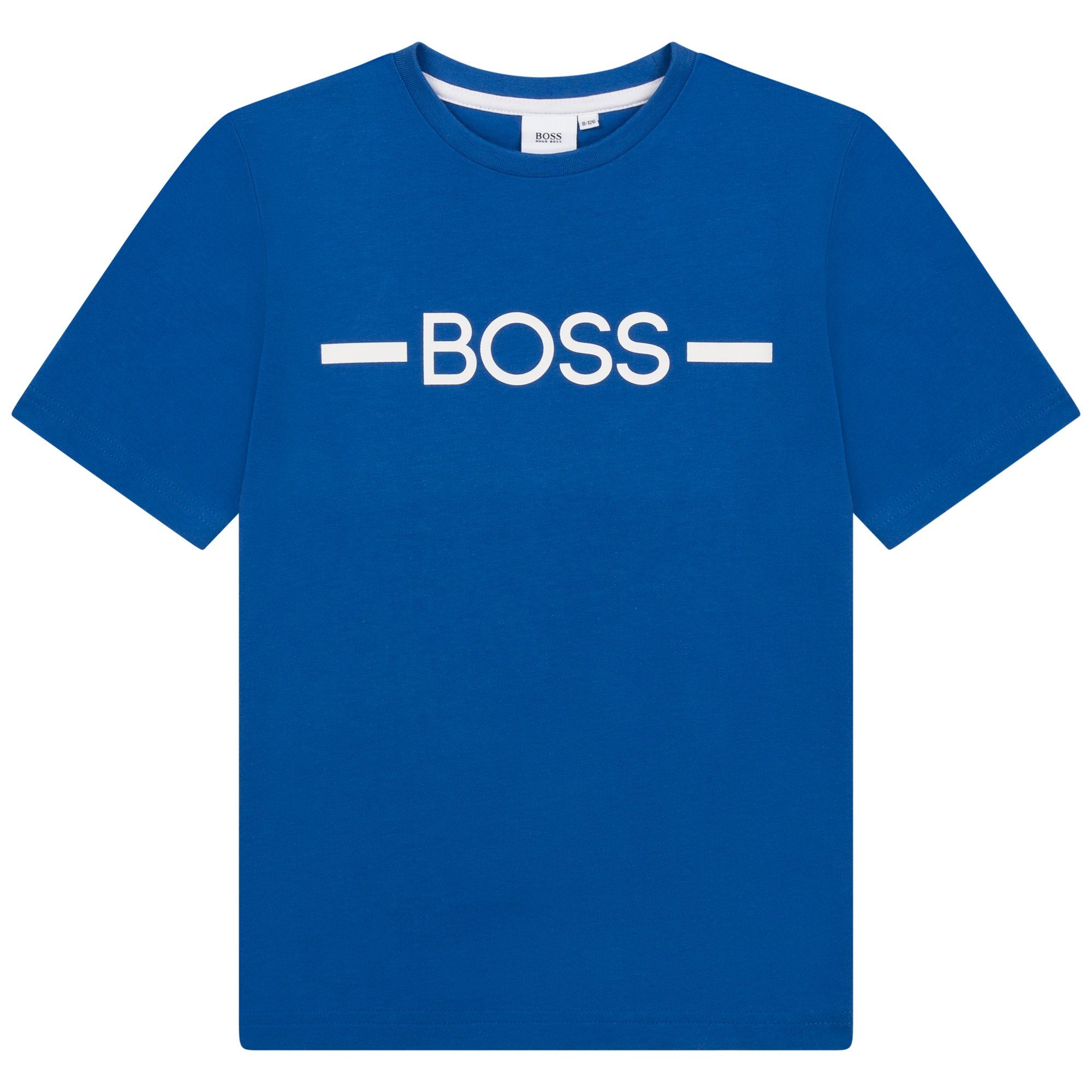 Boss Kidswear T Shirt Boss Kidswear T Shirt mit kontrastierendem Flock Logo auf der Brust