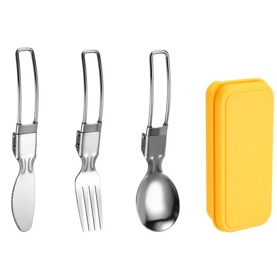 Pfctart Besteck Set Faltbares Besteck Camping Besteck 4er Set