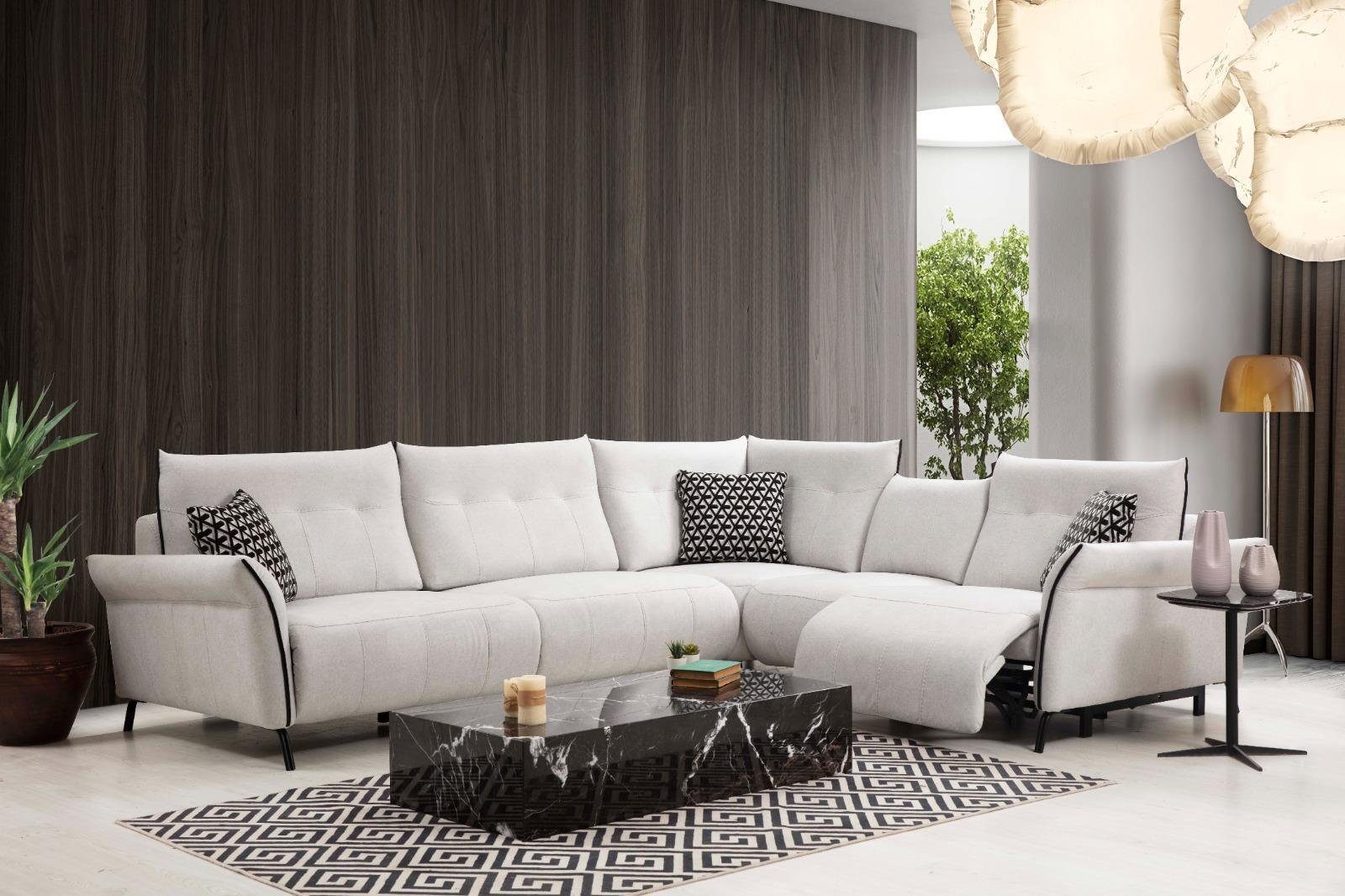Jvmoebel Ecksofa Ecksofa Wohnzimmer Sofa Couch Polster Textil Möbel