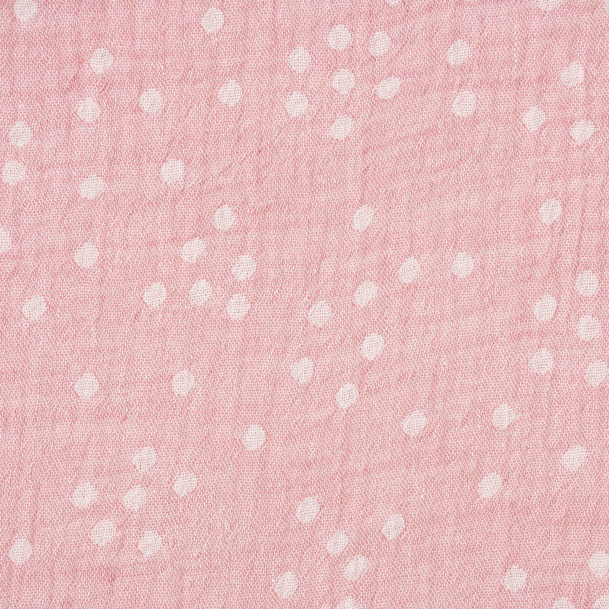SchÖner Leben Stoff Double Gauze Jacquard Doubleface Punkte Rosa
