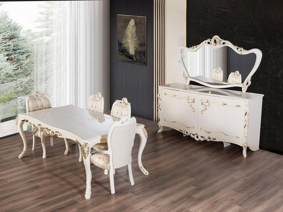 Jvmoebel Esszimmer Set 5 St Esszimmer Set Tisch 4 Stühle