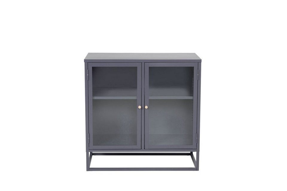Ebuy24 Sideboard Bakal Sideboard 2 Glastüren 2 Ablagen Hellgrau