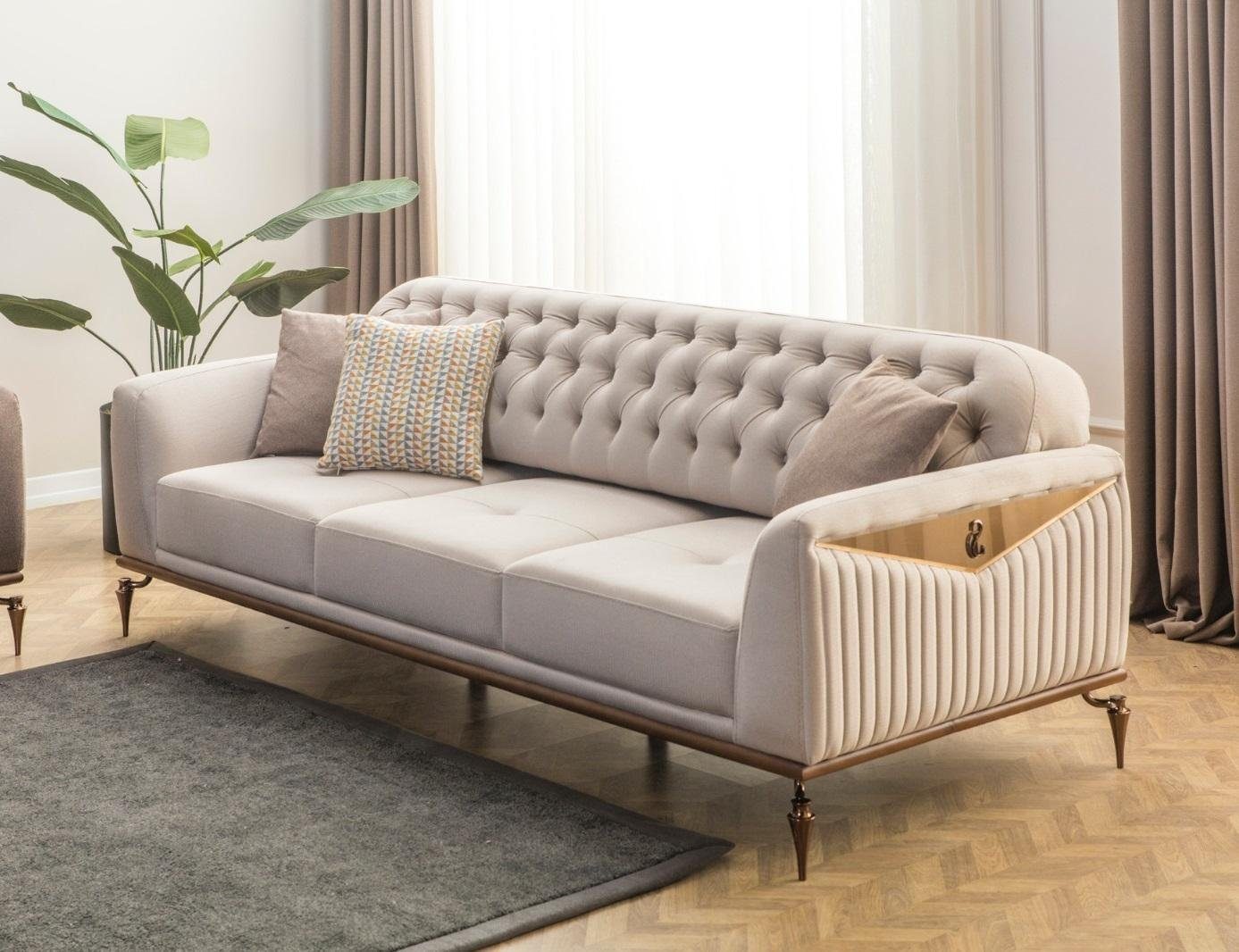 Jvmoebel 3 Sitzer Designer Dreisitzer Chesterfield Couch Moderne