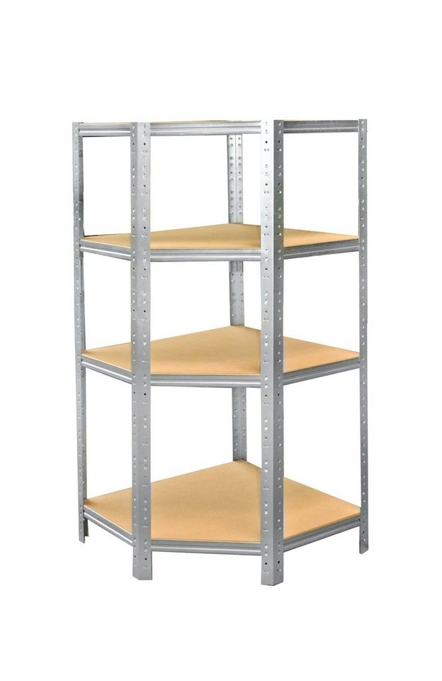 shelfplaza Eckregal »HOME«, 155x90x60cm verzinkt, Metall Eckregal ... shelfplaza Eckregal »HOME«, 155x90x60cm verzinkt, Metall Eckregal ...