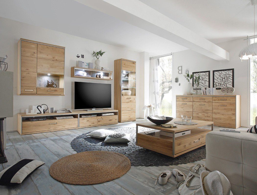 Expendio Wohnzimmer Set Esma 33 Spar Set 7 St Asteiche Bianco