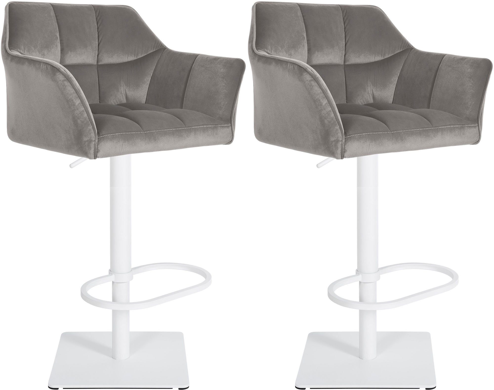Clp Barhocker Damaso 2er Set Mit Samt Bezug Drehbar Und
