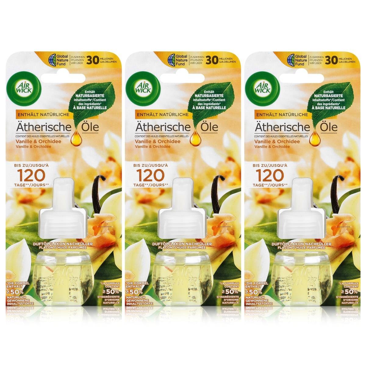 Air Wick Raumduft Air Wick Duftölflakon Vanille & Orchidee 19ml - Raumduft (3er Pack)