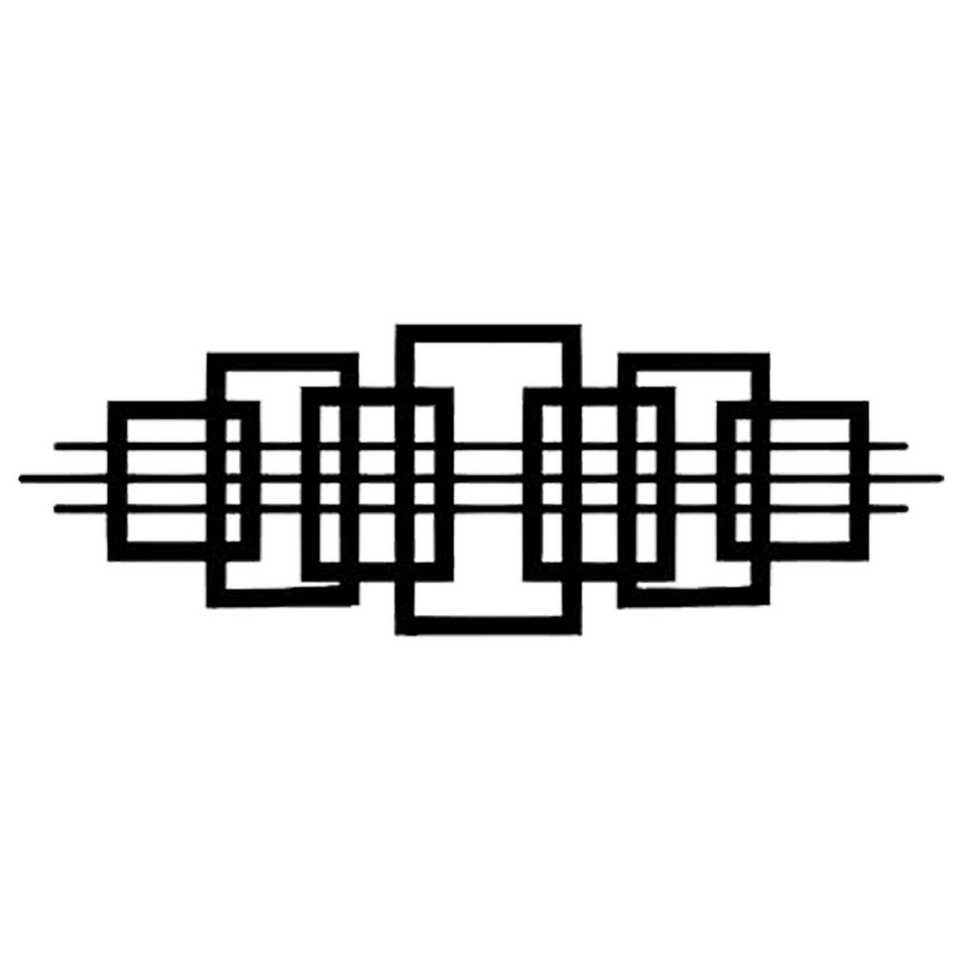 Jumpeak Wanddekoobjekt Geometrische Linien Metall Kunst