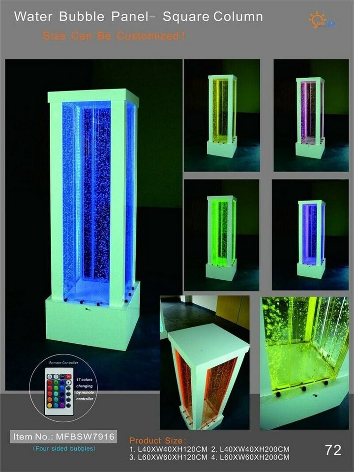 Jvmoebel Trennwandplatten Led Wasser Wand Bar Regal Säule Wassersäulen