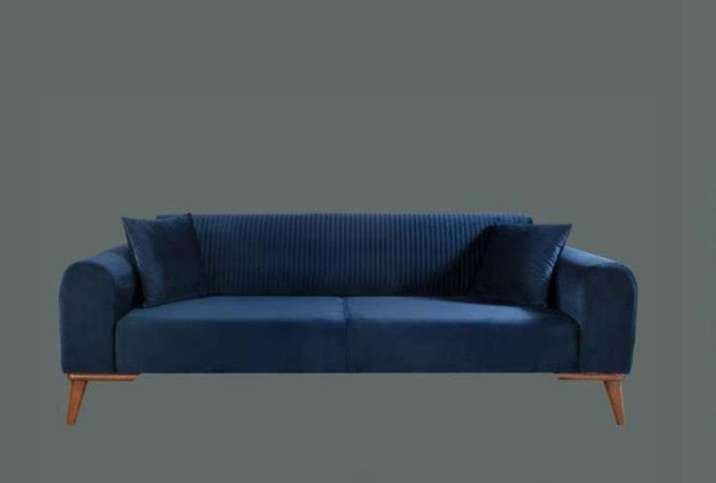 ᐅ JVmoebel Sofa Luxus Dreisitzer Moderne Couch Polster Blau Couchen ...
