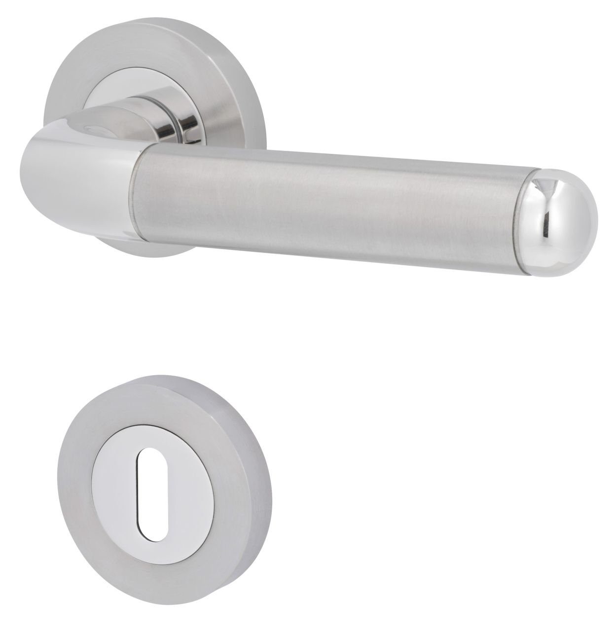 Alpertec Türgriff Alpertec BB-Rosettengarnitur Solid 4 Edelstahl