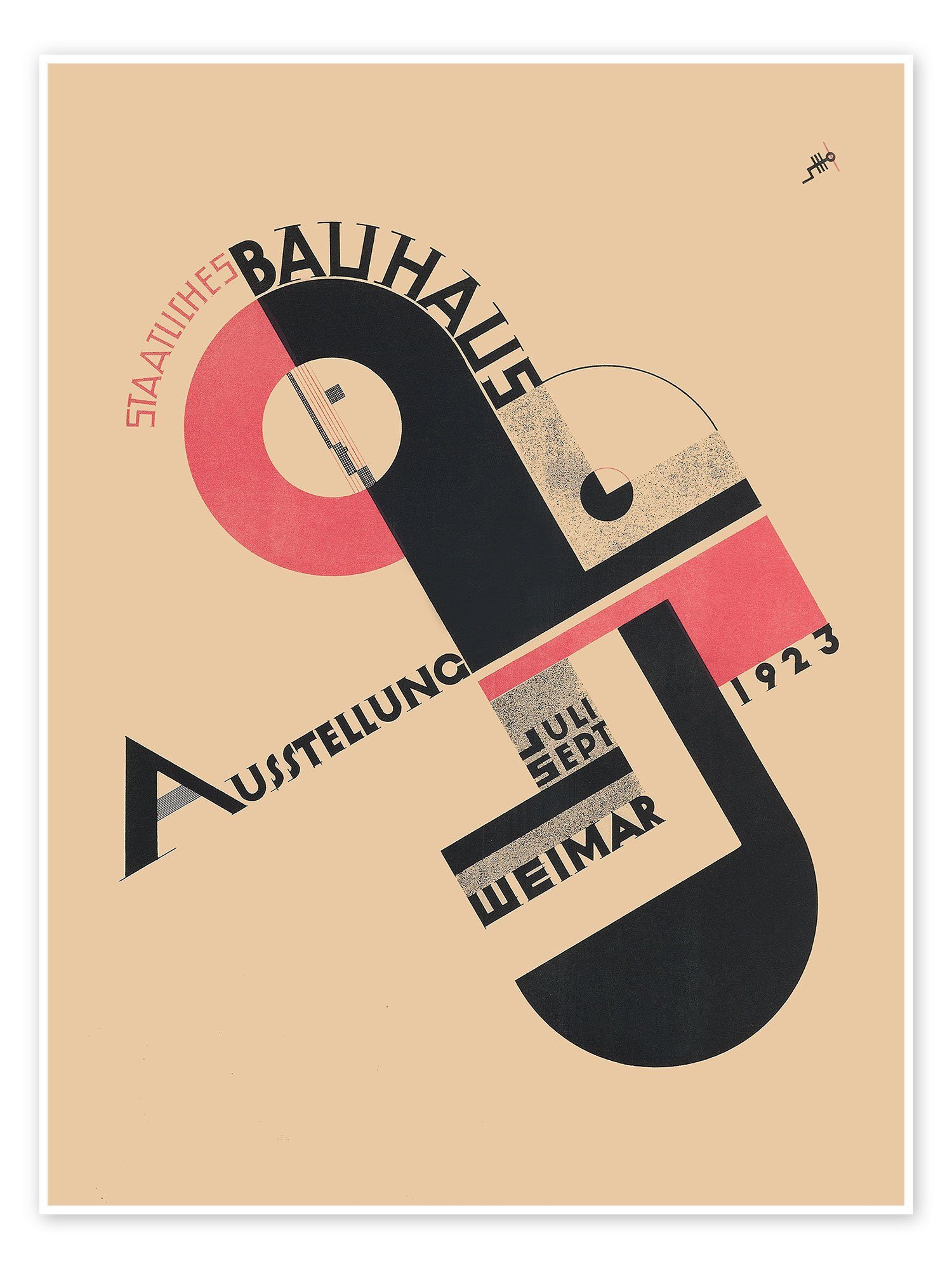 Posterlounge Poster Joost Schmidt Bauhaus Ausstellung Weimar I 1923