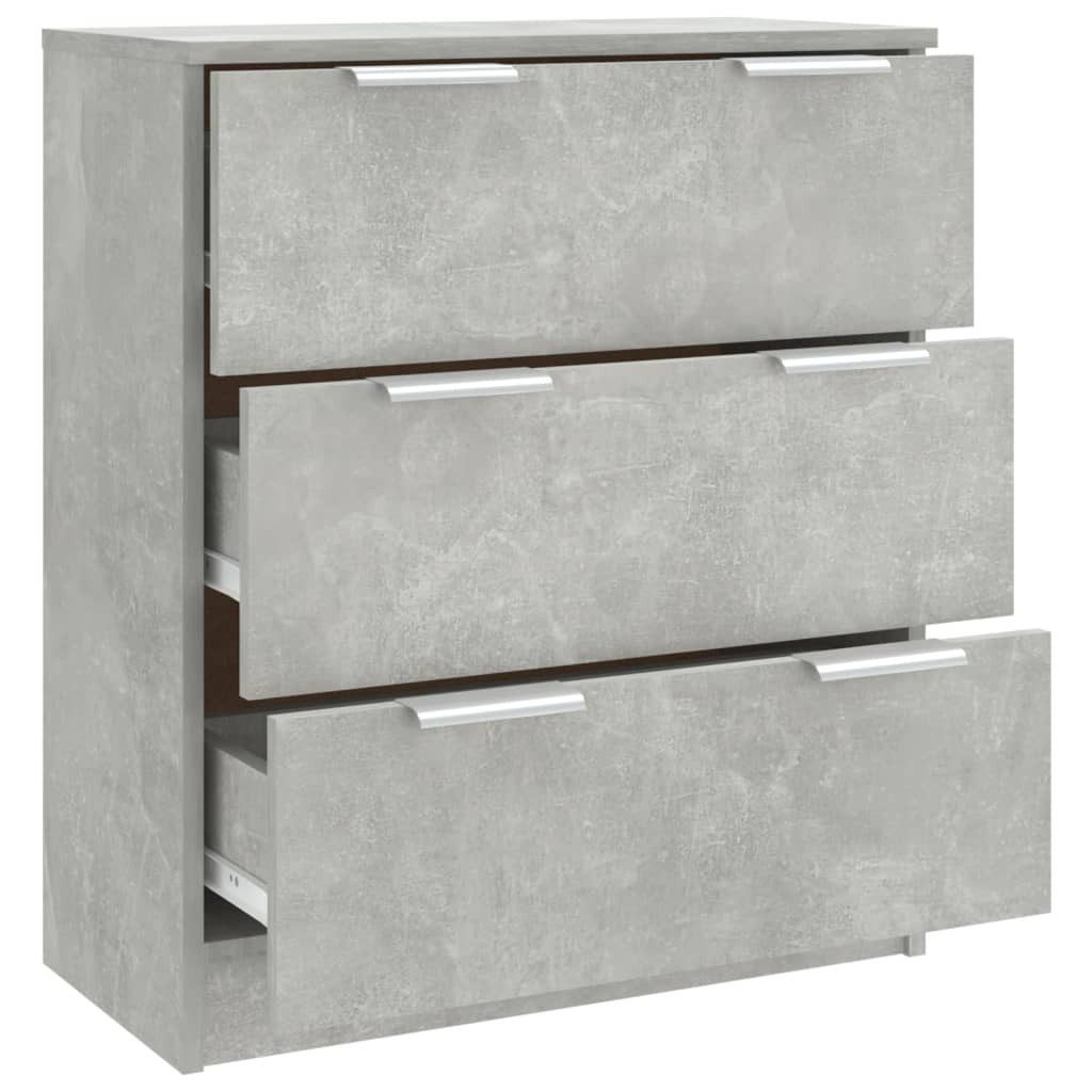 vidaXL Kommode NA Sideboard Betongrau 60x30x70 cm Spanplatte Kommode ...