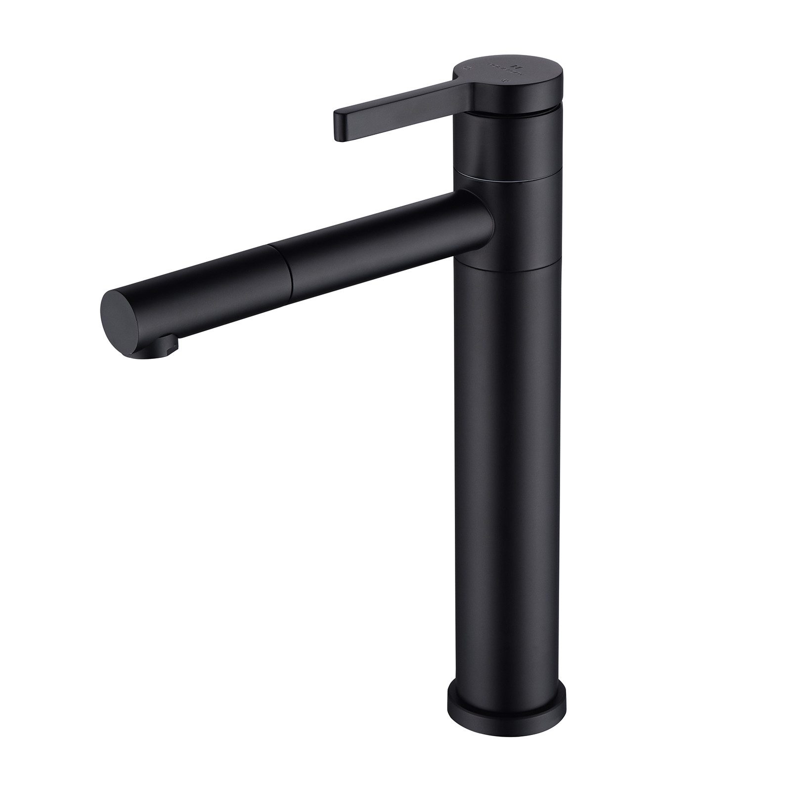 HOMELIVE Badarmatur 360° Drehung Waschtischarmatur Bad Schwarz Mischbatterie Bad (mit 50cm Kalt ...