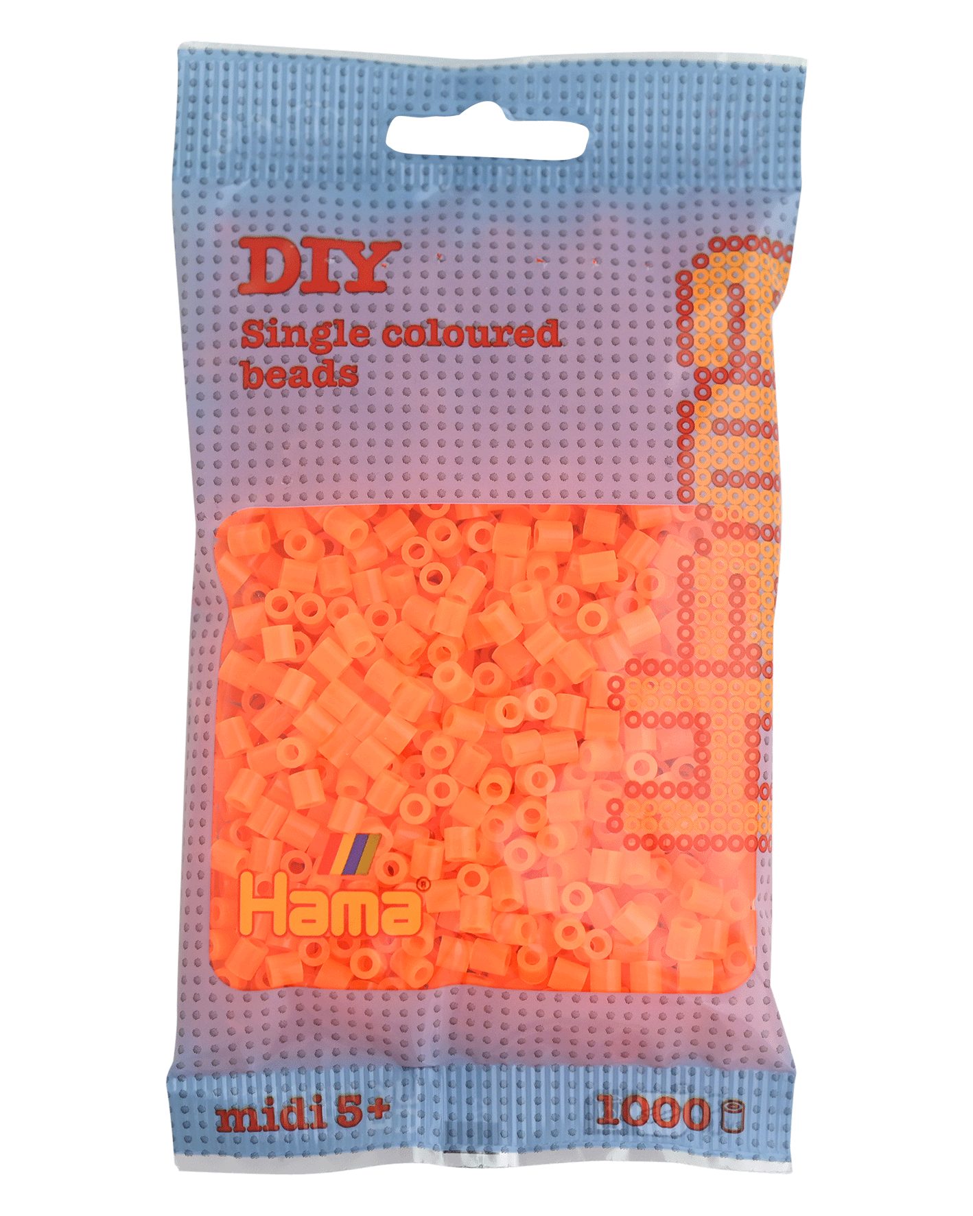 Hama Bügelperlen Hama Bügelperlen – Neon-Orange, Midi 5 mm (1000 Stk)