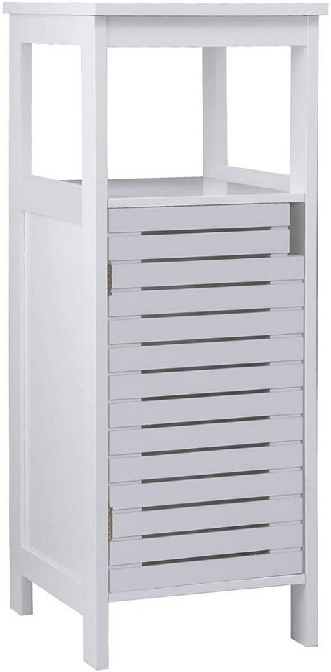 Eugad Badkommode 1 St Badschrank Badregal Holz Weiß 30x30x78cm