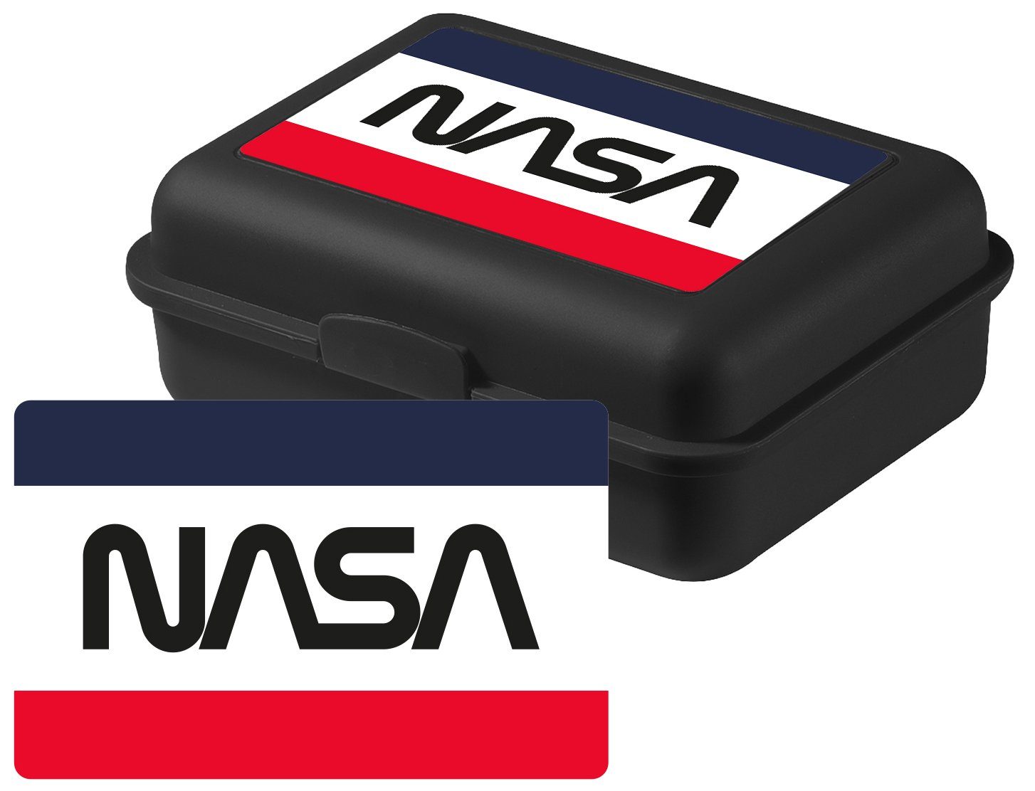 United Labels® Lunchbox Nasa Brotdose Mit Trennwand Schwarz