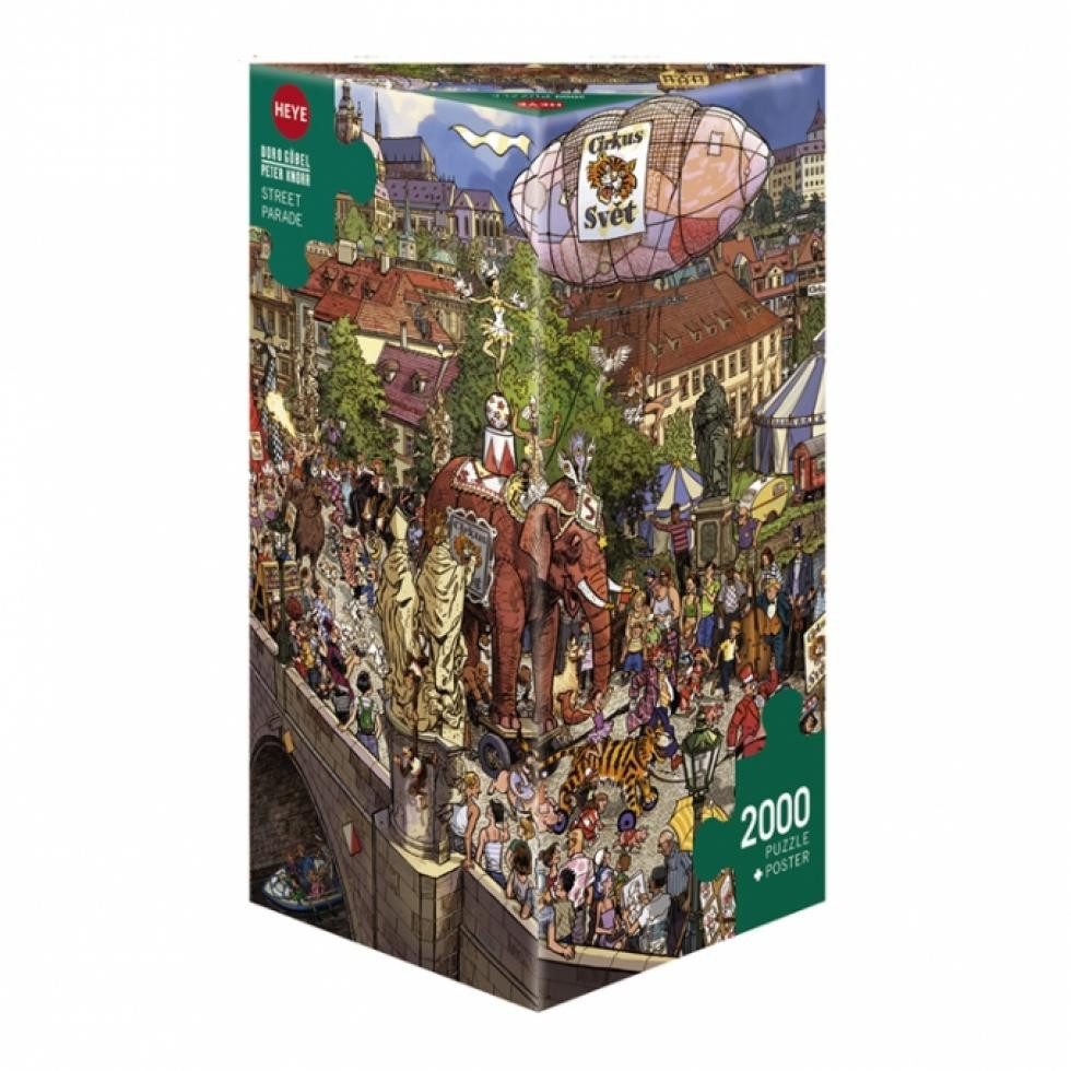 HEYE Spiel, Puzzle - Street Parade, Göbel-Knorr - Triangular 2000 Teile ...