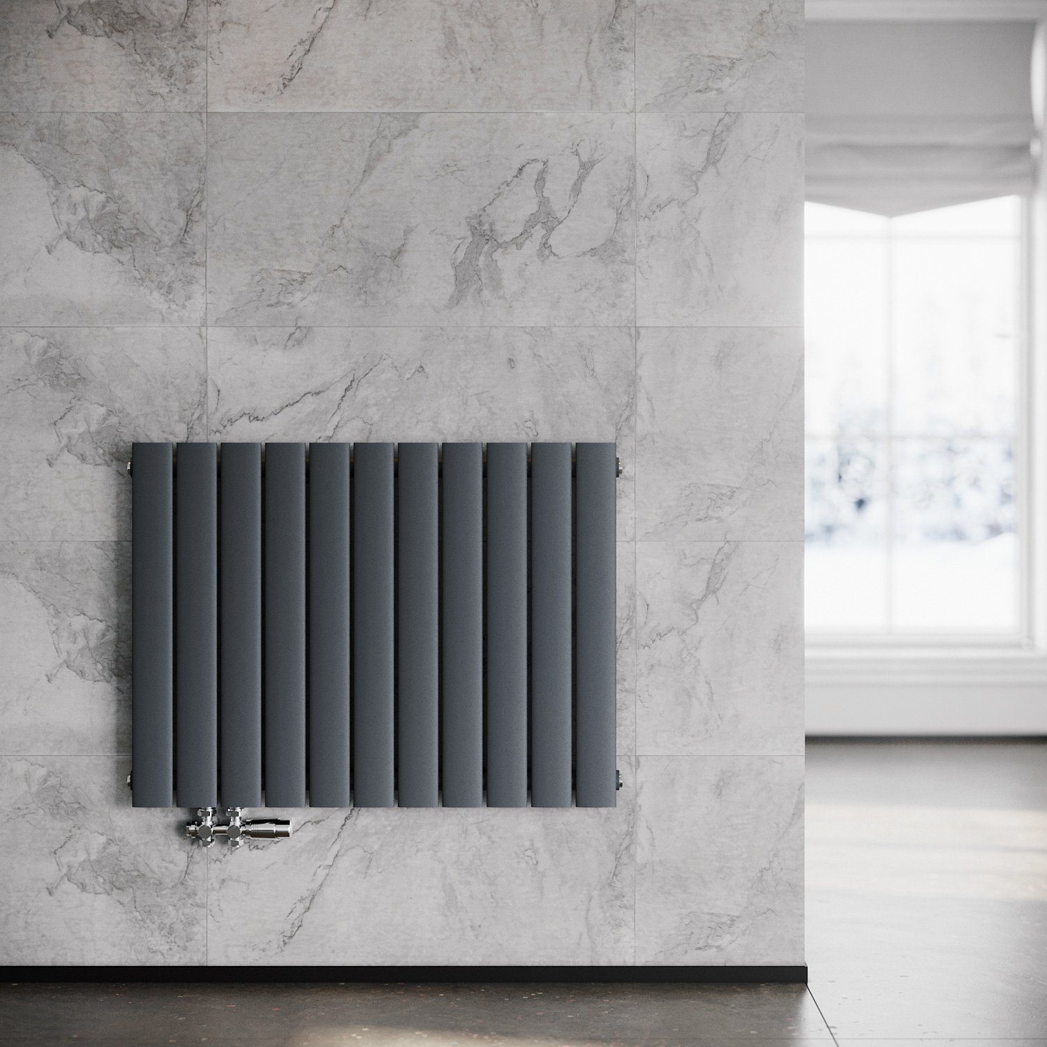 Elegant Designheizkörper Heizkörper Design Anthrazit Vertikal