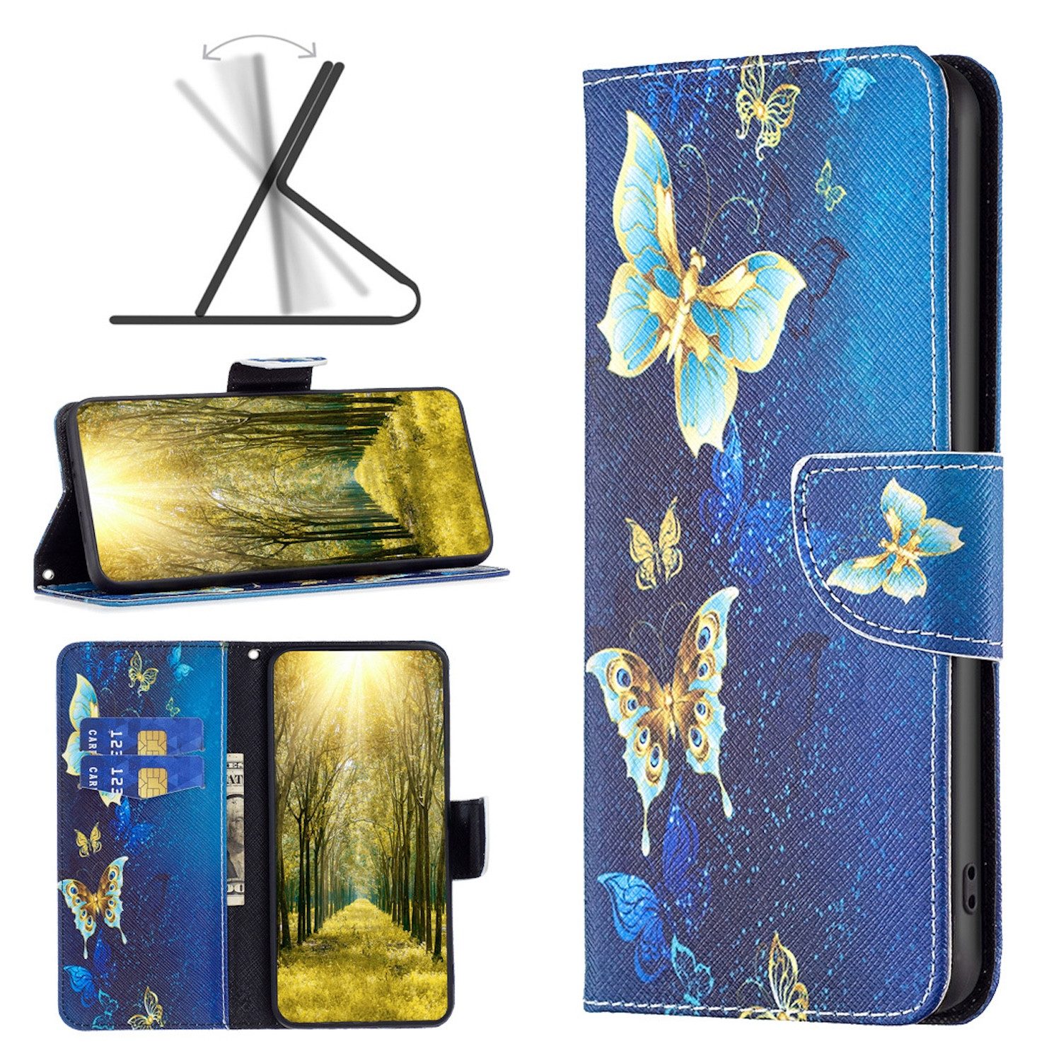Wigento Handyhülle Für Honor 200 Lite Kunstleder Handy Schutz Tasche