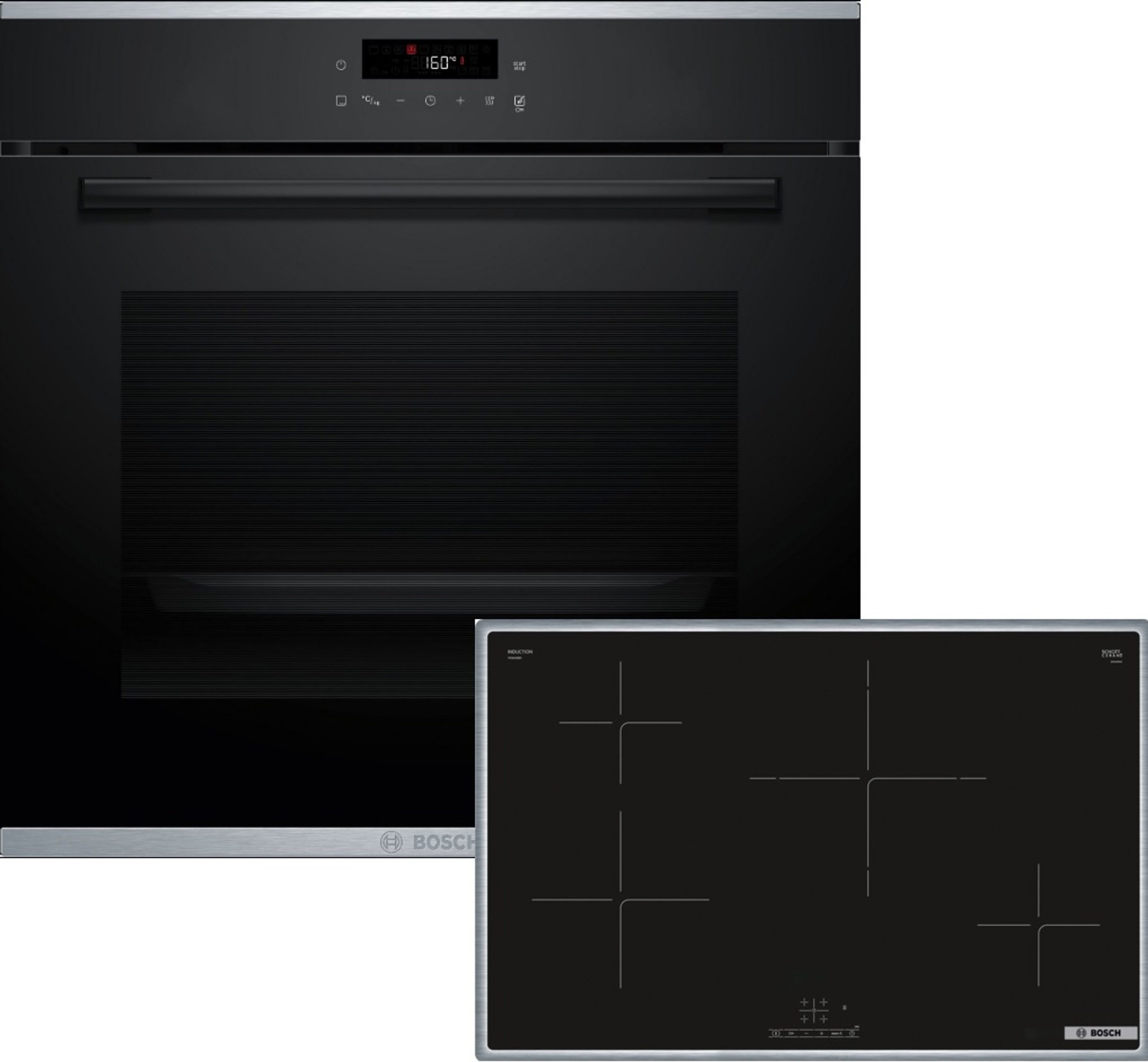 BOSCH Backofen-Set 4 HBA271BB3, mit nachrüstbar, AutoPilot, Halogen ...