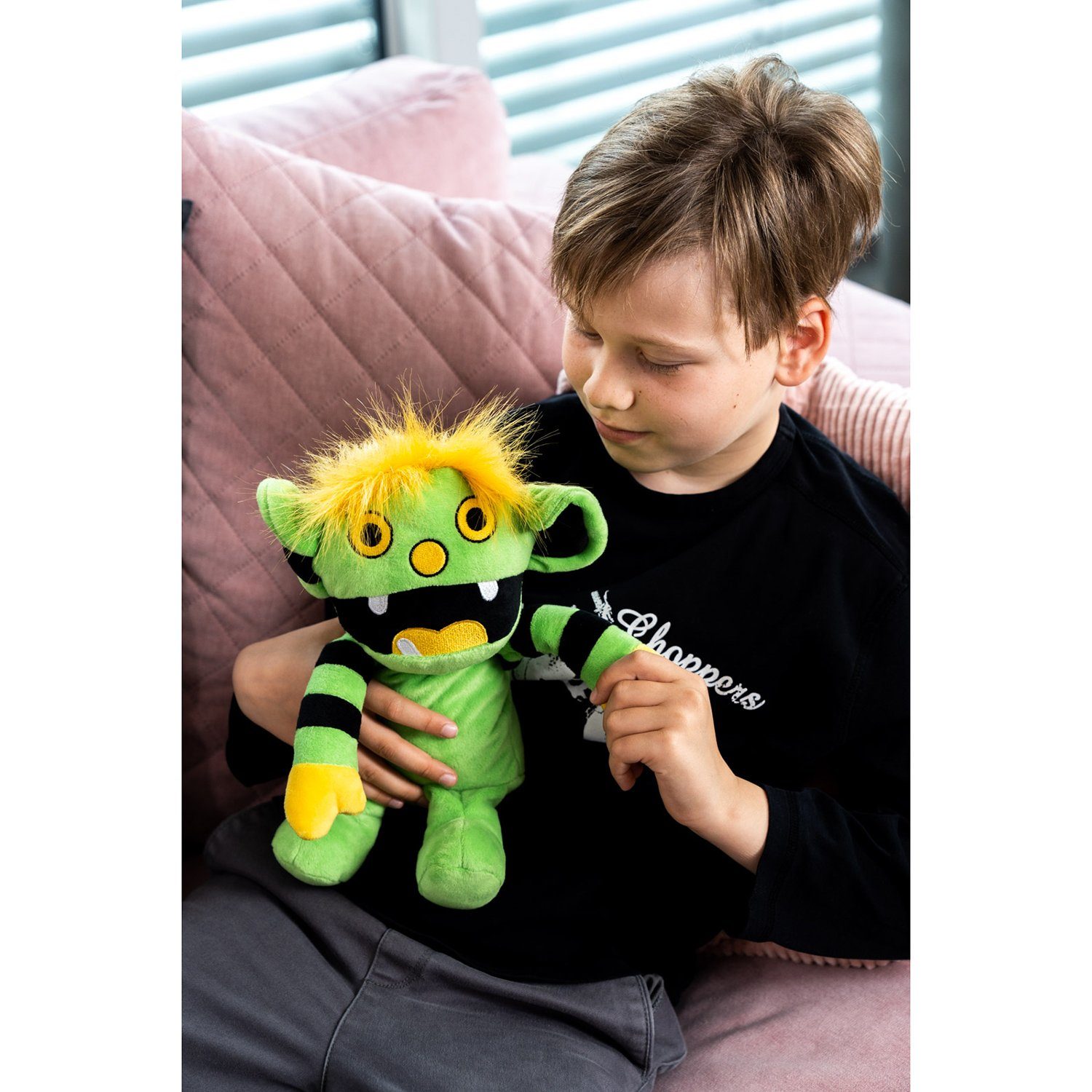 Habibi Plush Wärmekissen Habibi Wärmetier Monsterlein grün/gelb ...