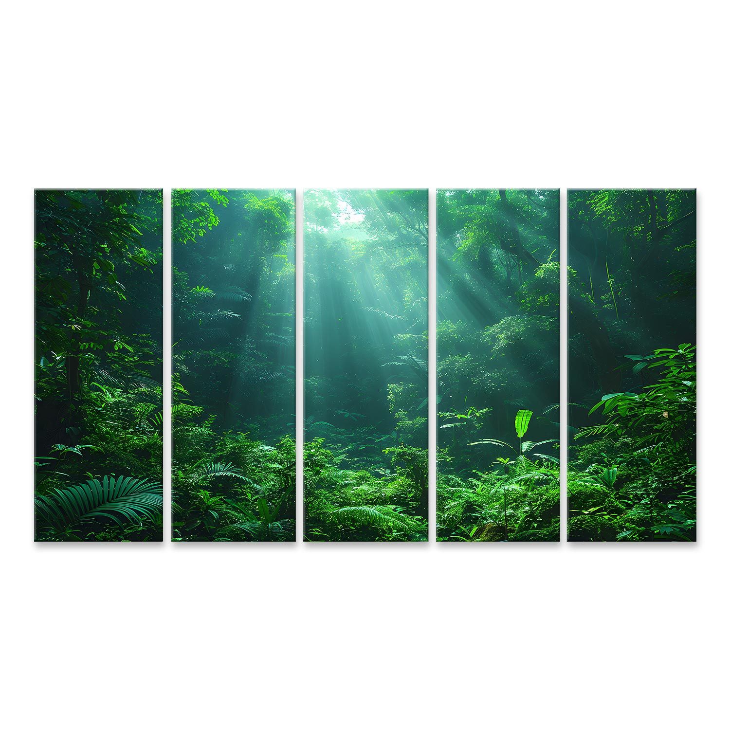 islandburner Leinwandbild Mystischer Wald, prächtiges Laubwerk, majestätische Bäume, vielfältige