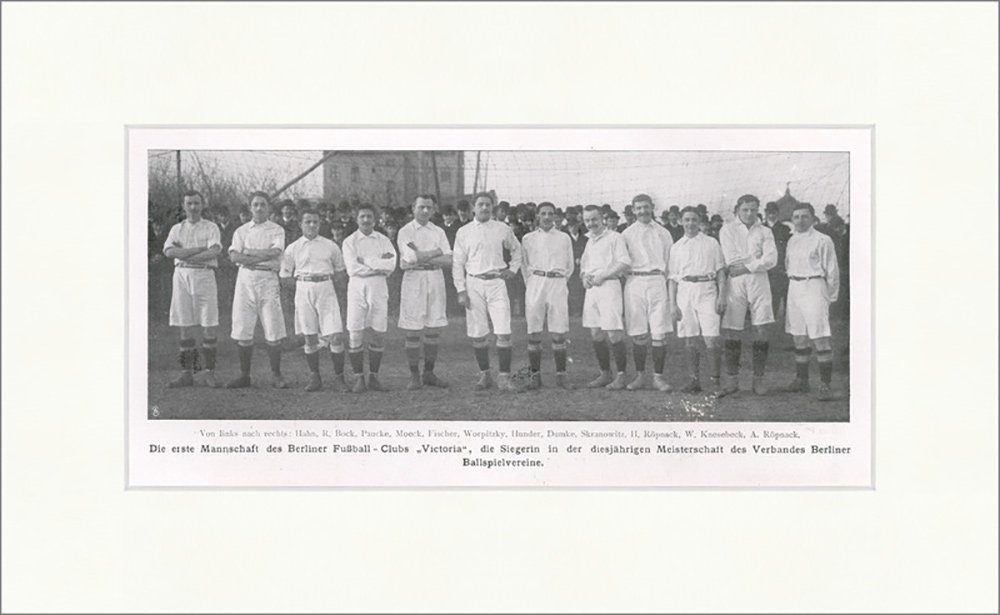 Kunstdruck Erste Mannschaft d. Berliner Fußball Clubs 1908 Sport ...
