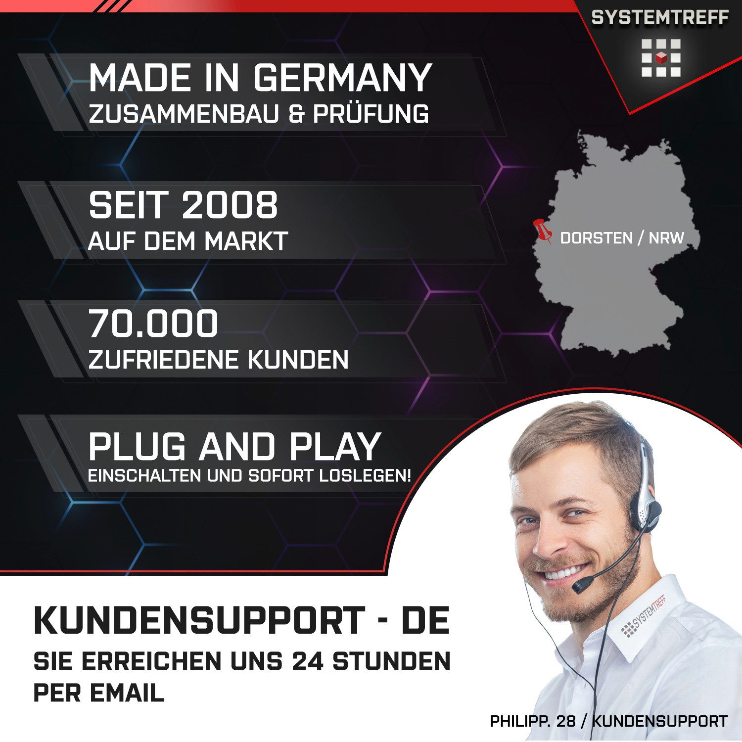 SYSTEMTREFF Mini Mini-PC (Intel 235 235, GeForce RTX 3050, 16 GB RAM ...