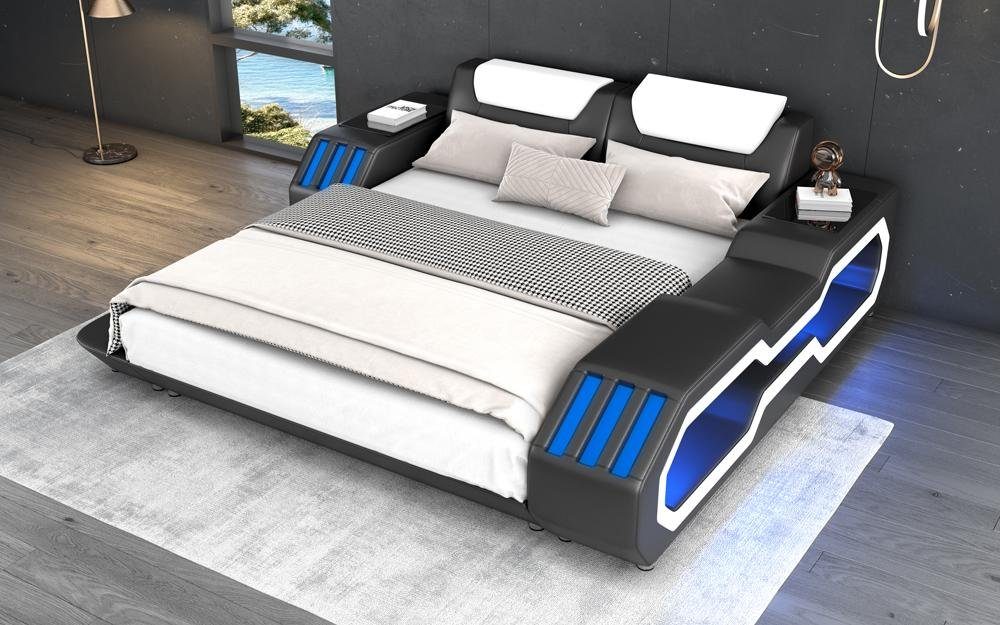 JVmoebel Bett Luxus Led Betten Beleuchtetes Schlafzimmer Bett Lederbett ...