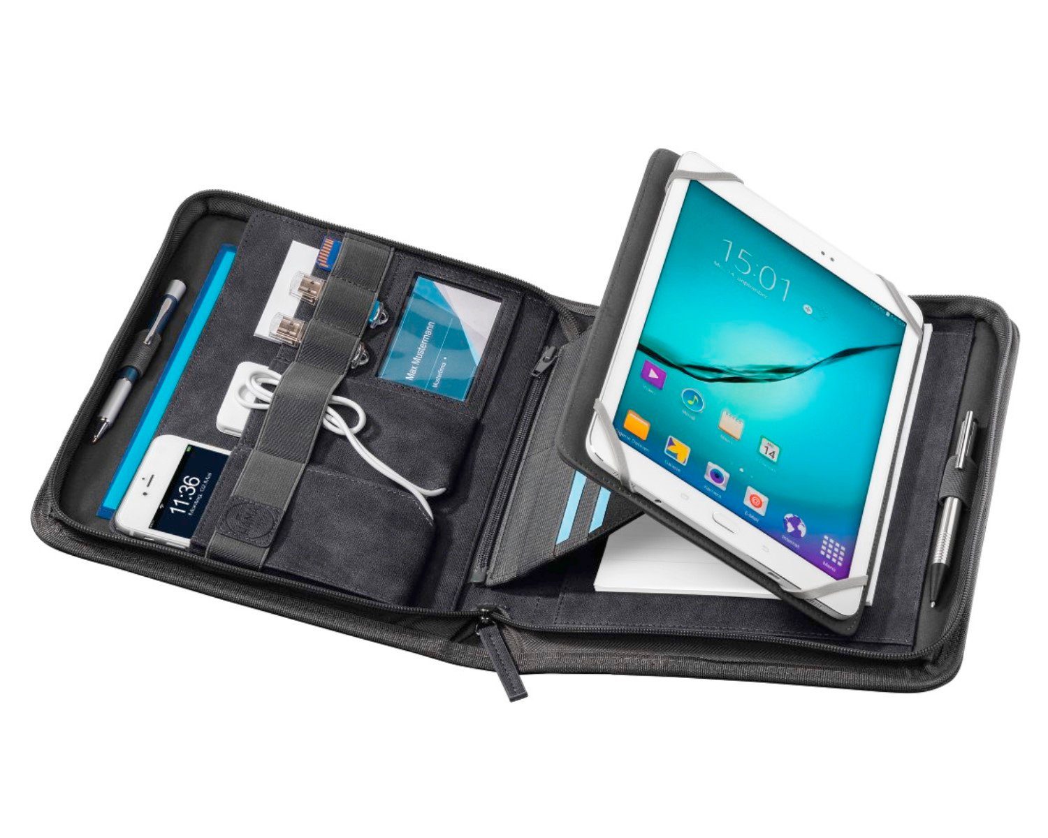 Hama Tablet-Hülle Tablet-Organizer A5 Hannover Black, Business Case mit ...