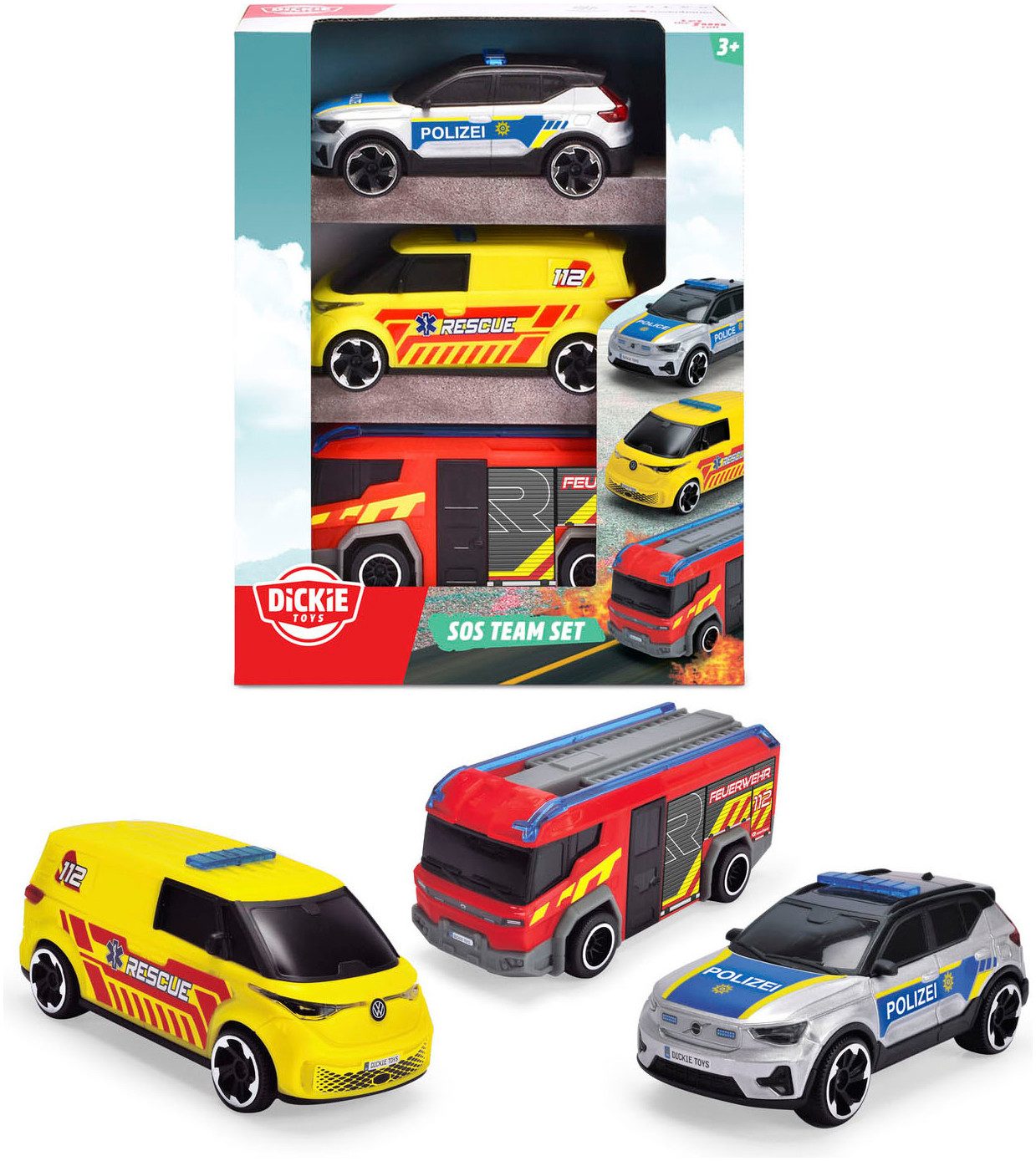 Dickie Toys Spielzeug-Auto SOS Team, Spielzeug-Auto »SOS Team ...