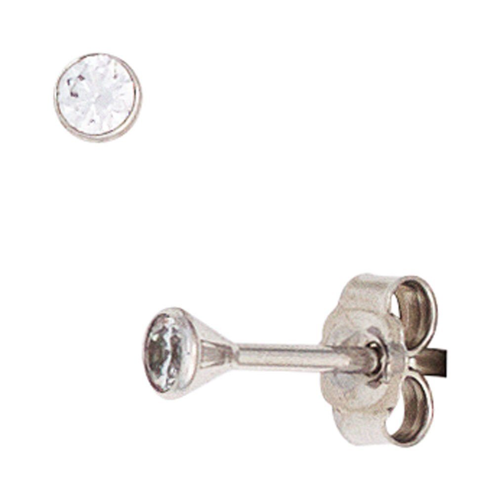 Schmuck Krone Paar Ohrstecker Solitär Ohrstecker Zirkonia Weiß 28mm