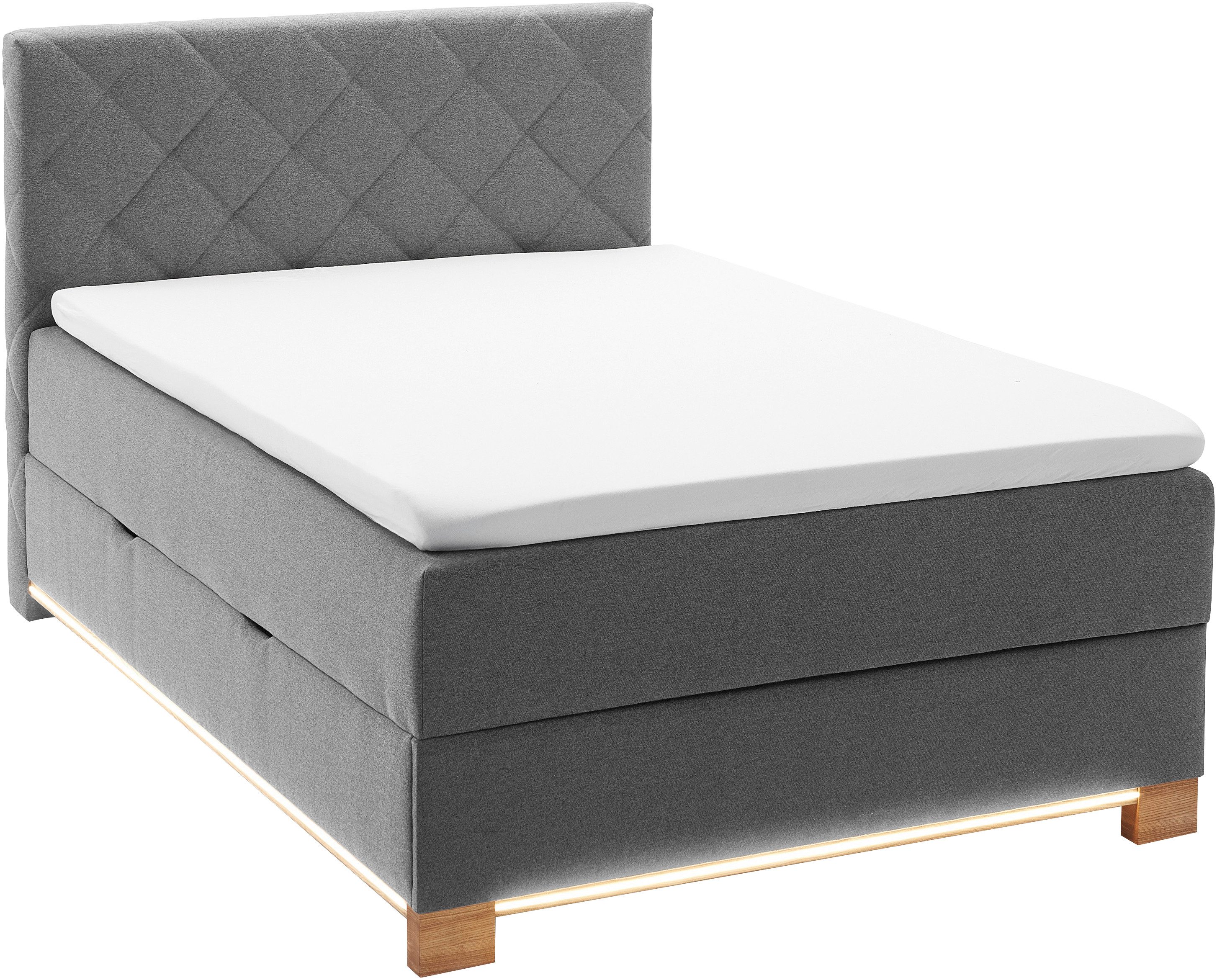 Meisemöbel Boxspringbett Messina Inkl Bettkasten Led Beleuchtung